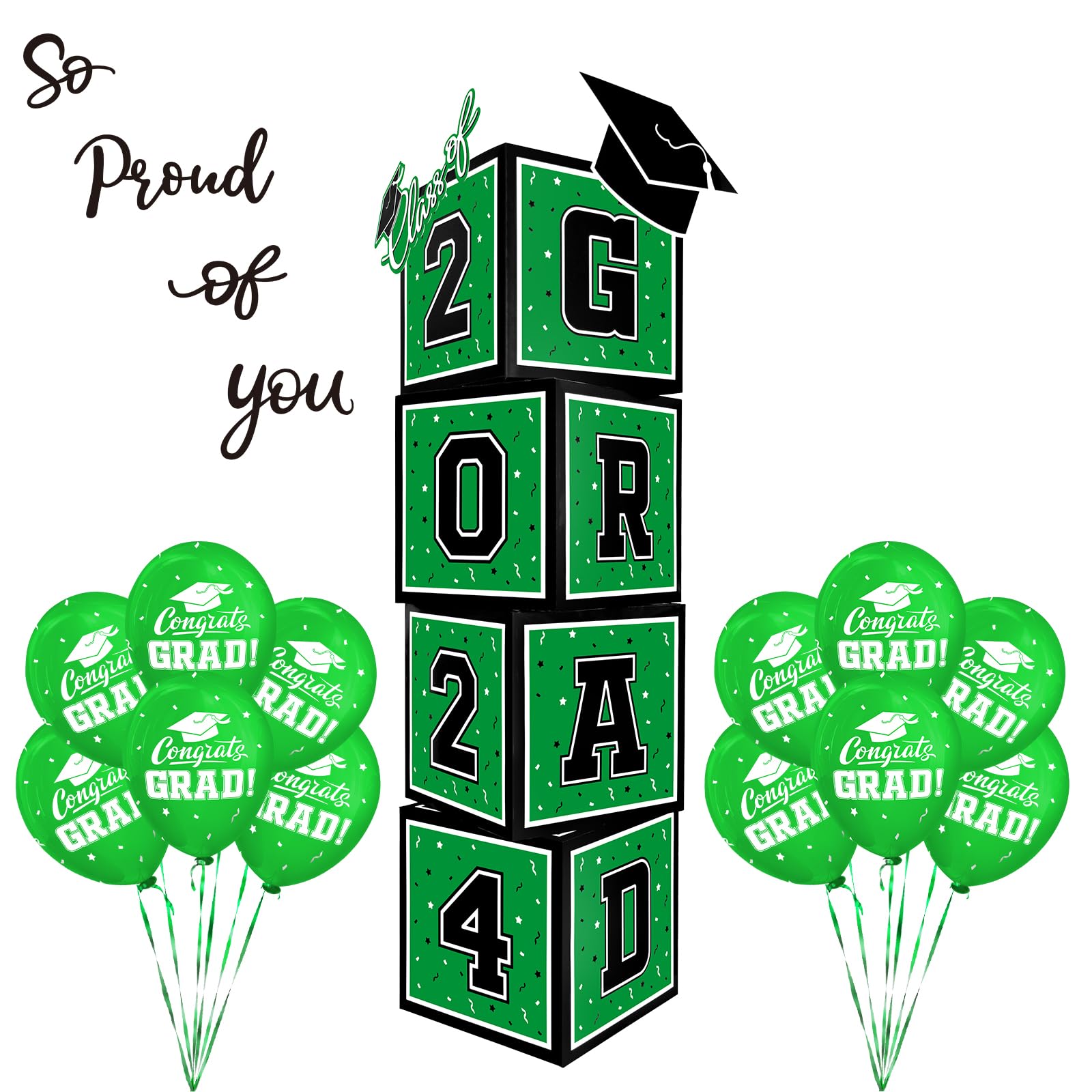 2024 Graduation Decorations Set - So Proud of You - Class of 2024 ...