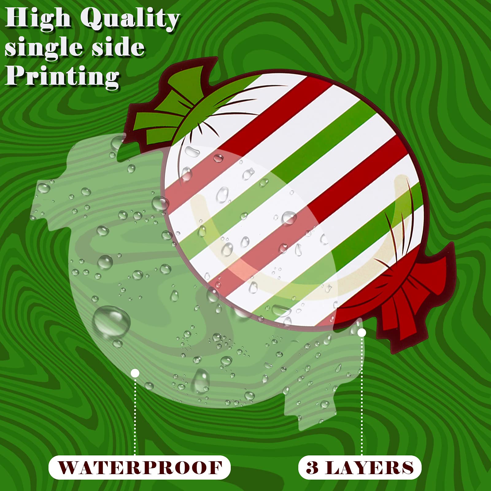 Snapklik.com : 60 Pieces Christmas Peppermint Candyland Party Wall ...