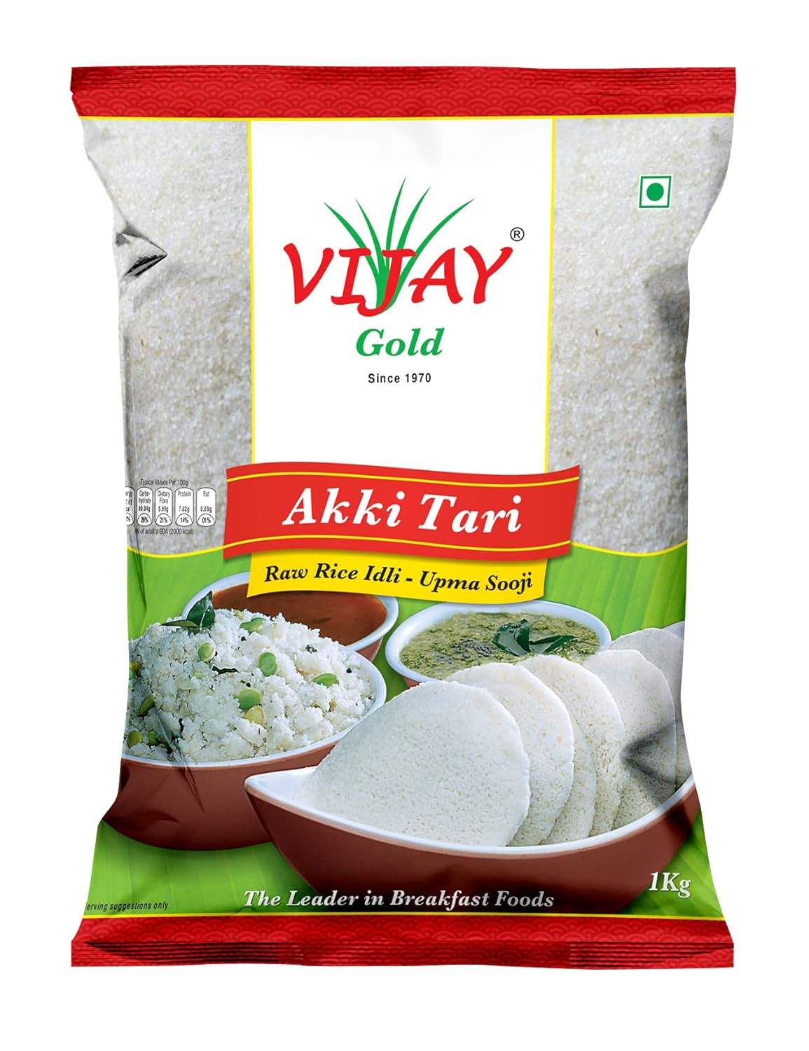 VIJAY Premium Akki Tari, Raw Rice Rawa- 1kg : Amazon.in: Grocery ...