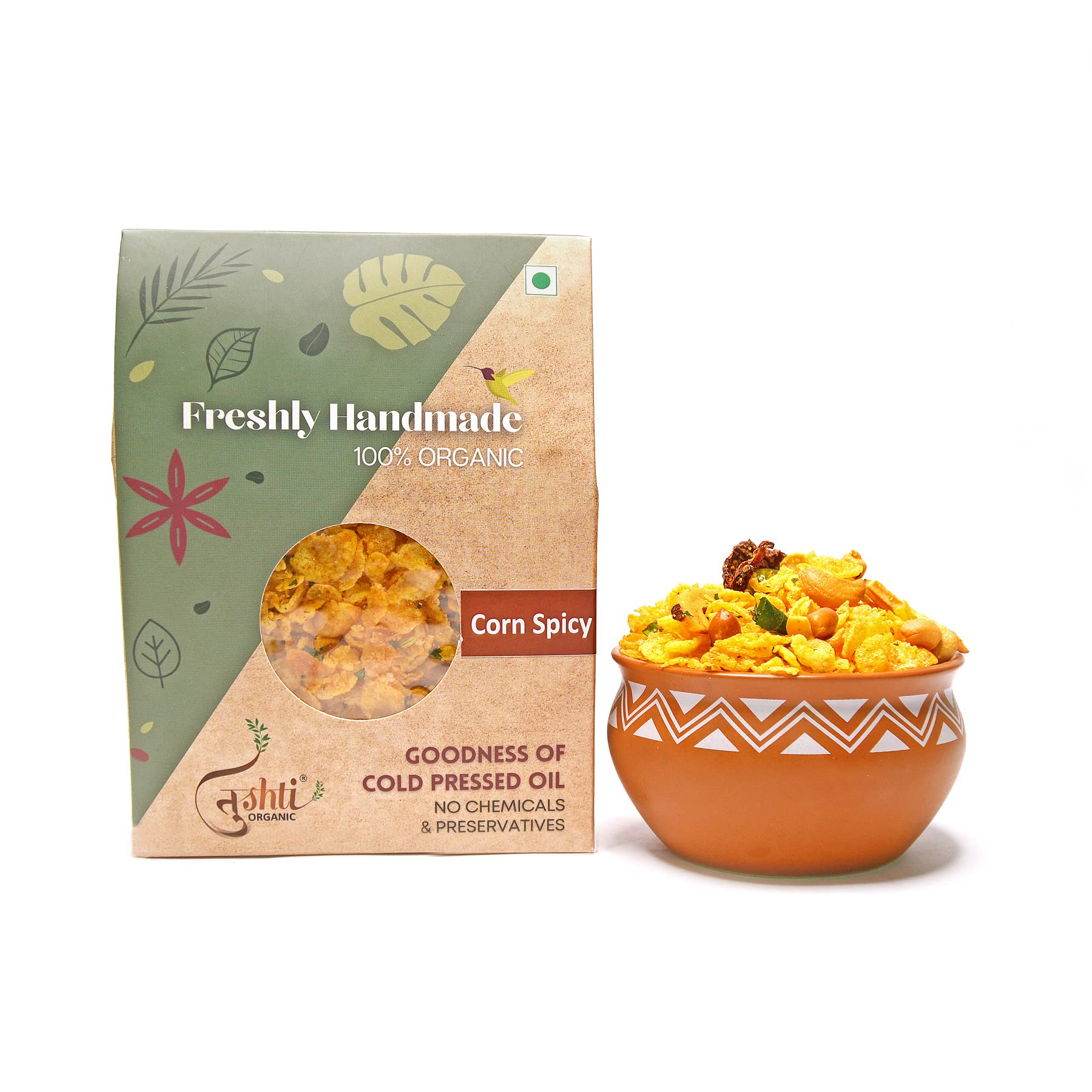 Buy Tushti Special Corn Spicy chivda|Makai namkeen| Indian Snacks ...