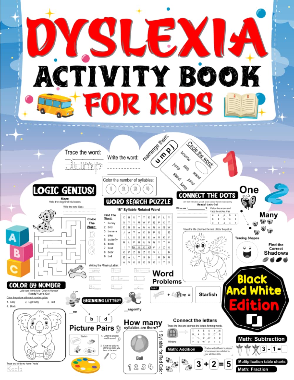 Dyslexia Activity Book for Kids: 102 Creative Activities and 17 Unique ...