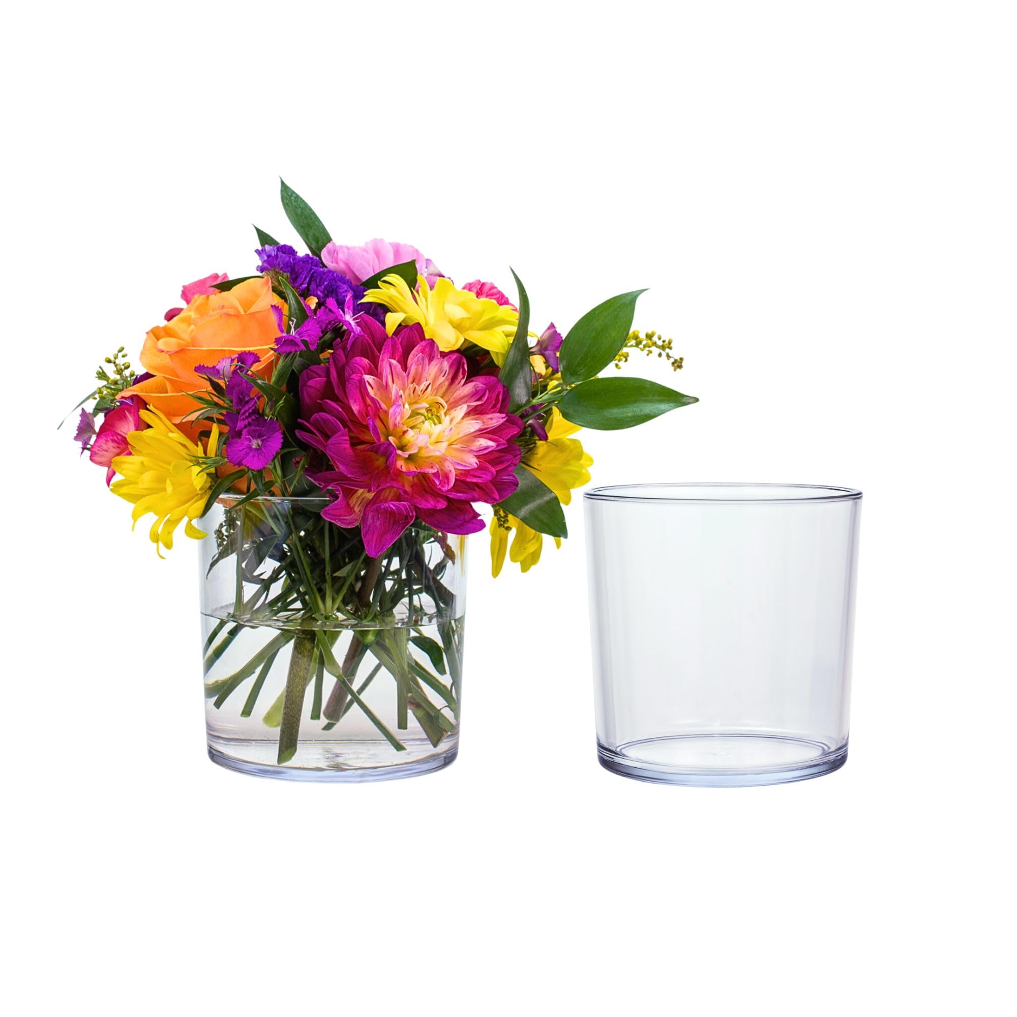 Amazon.com: Holiday Designs Non-Acrylic Plastic Vases: Crystal-Clear ...