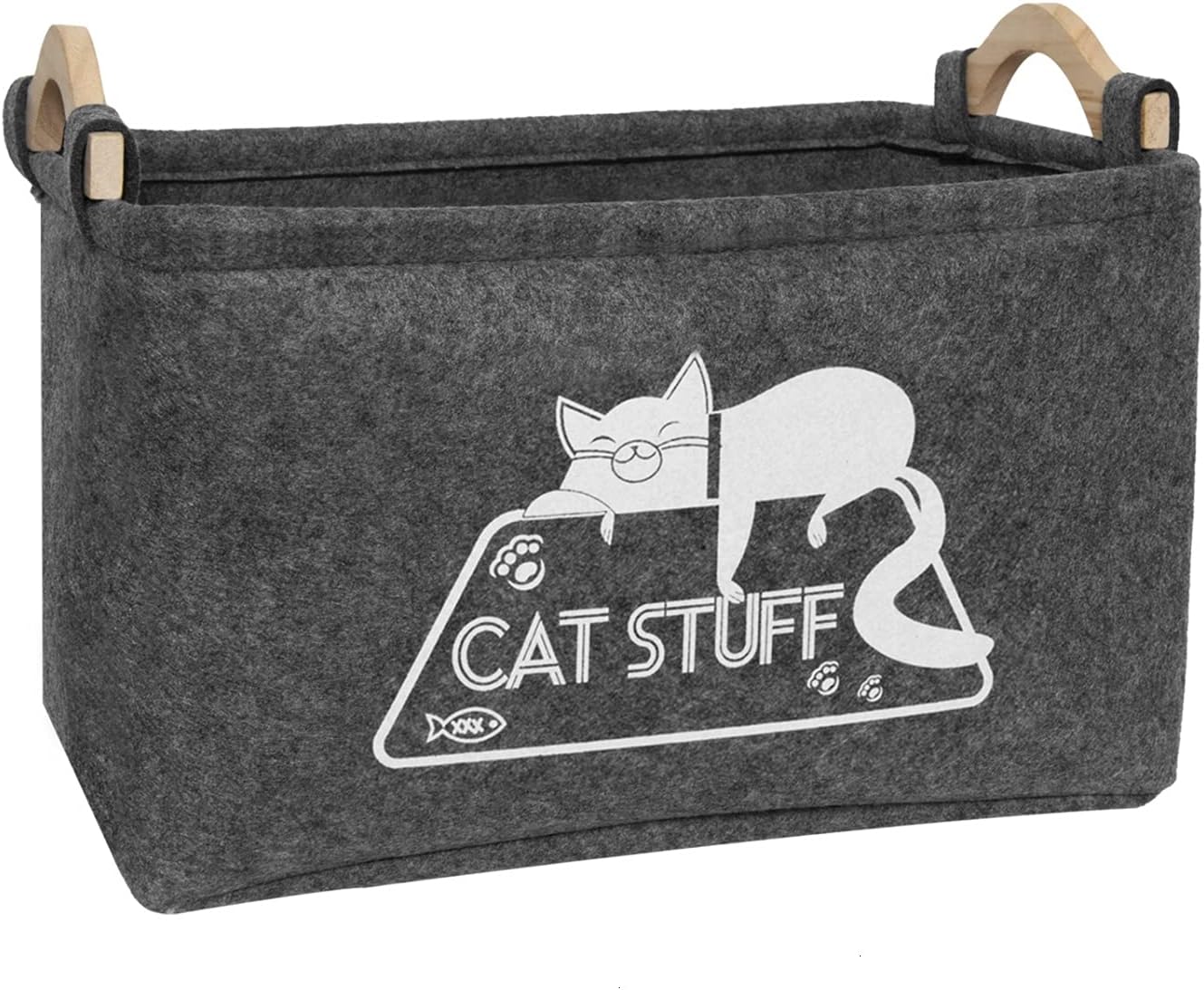 Amazon.com: LOVSTORAGE Large Cat Toy Box Cat Toy Storage Basket 2X ...