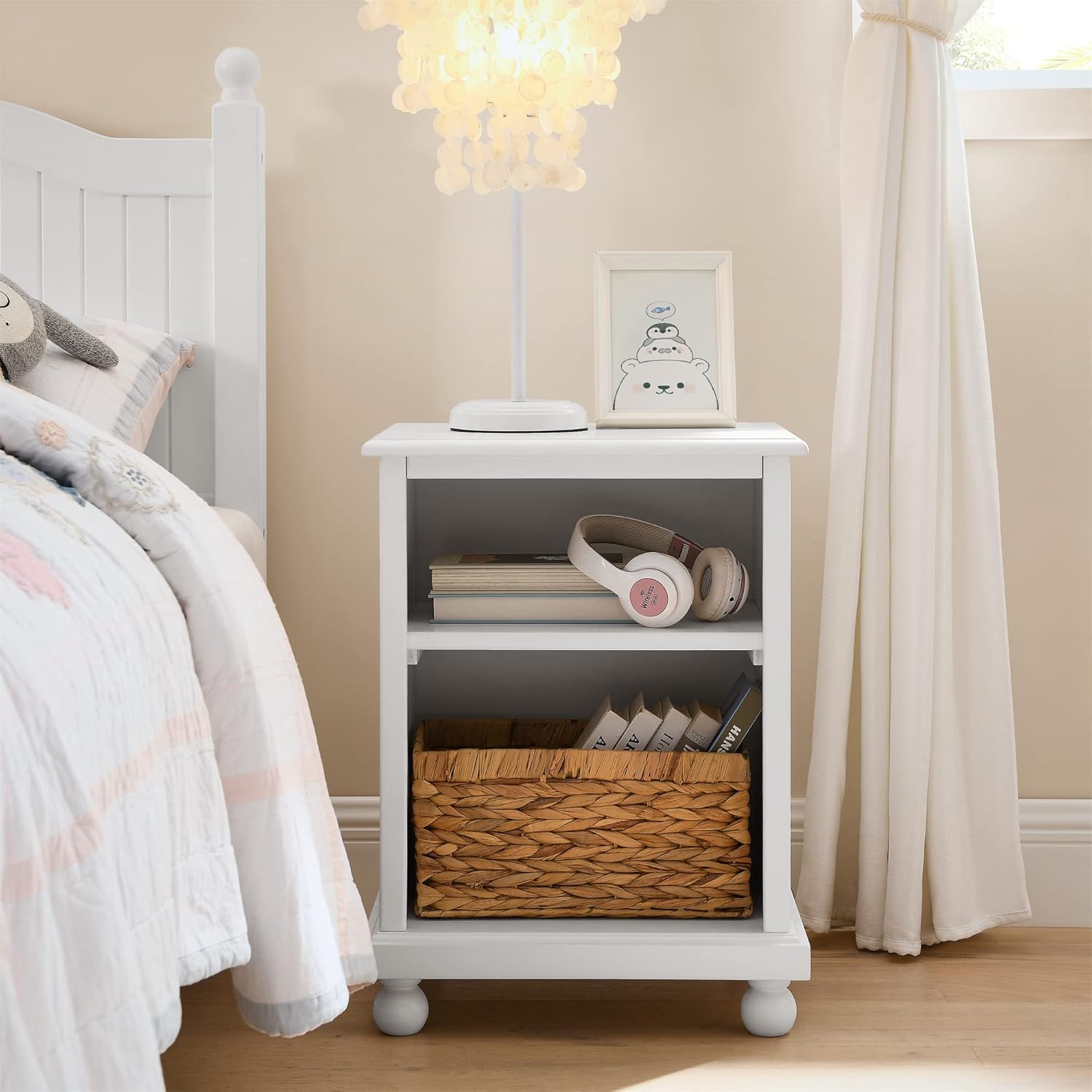 Amazon.com: MUSEHOMEINC Modern White/Blue 2 Drawer Dresser for Bedroom ...