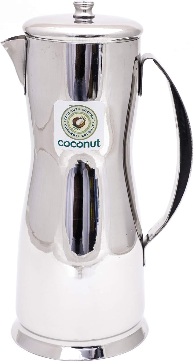 Amazon.com: Coconut Stainless Steel Figo Jug/Belly Shaped Water Jug ...