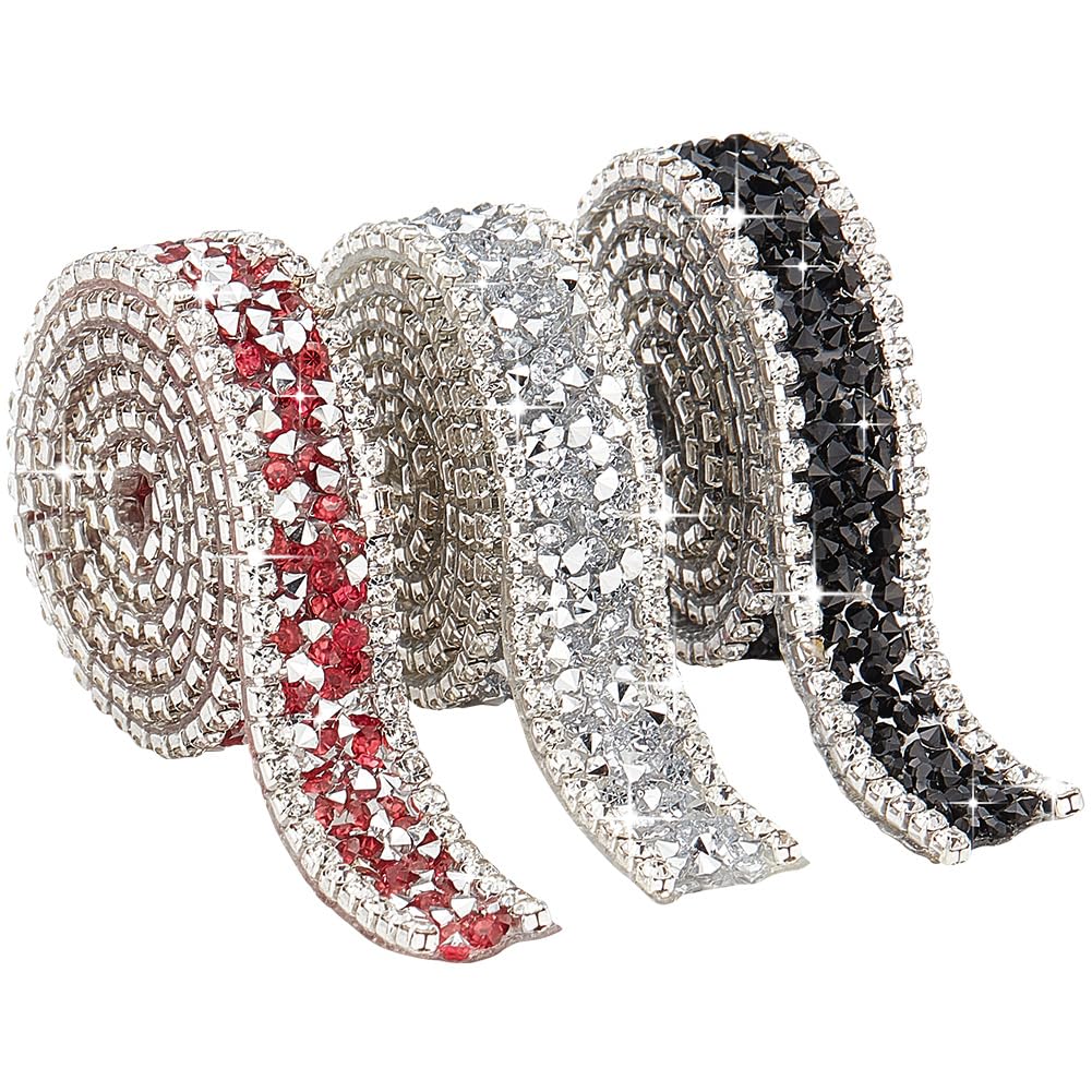 Amazon.com: PH PandaHall 1.6 Yard 3 Colors Crystal Rhinestone Trim, 0.6 ...