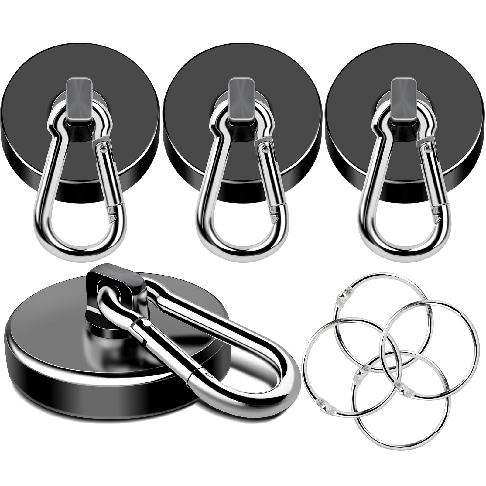 Amazon.com: MIKEDE Strong Magnetic Hooks Heavy Duty, 200LBS+ Black ...