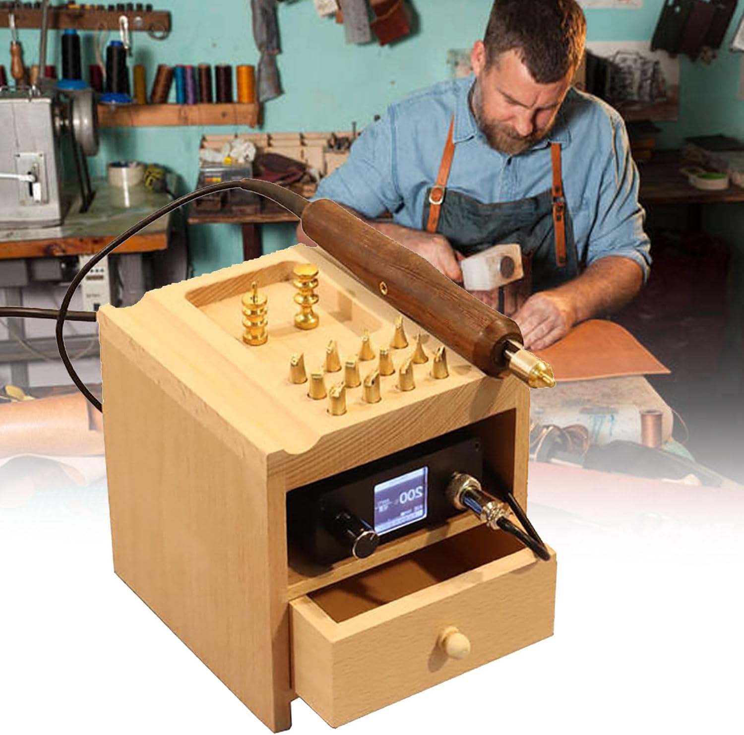 Amazon.com: KJLYLPP Electric Leather Heat Edge Creaser Machine, Leather ...