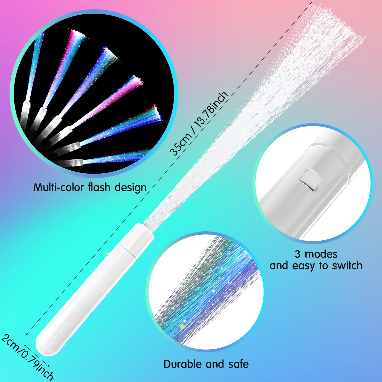 Snapklik.com : Skylety Pieces Fiber Optic Wand Glow Fiber Wands ...