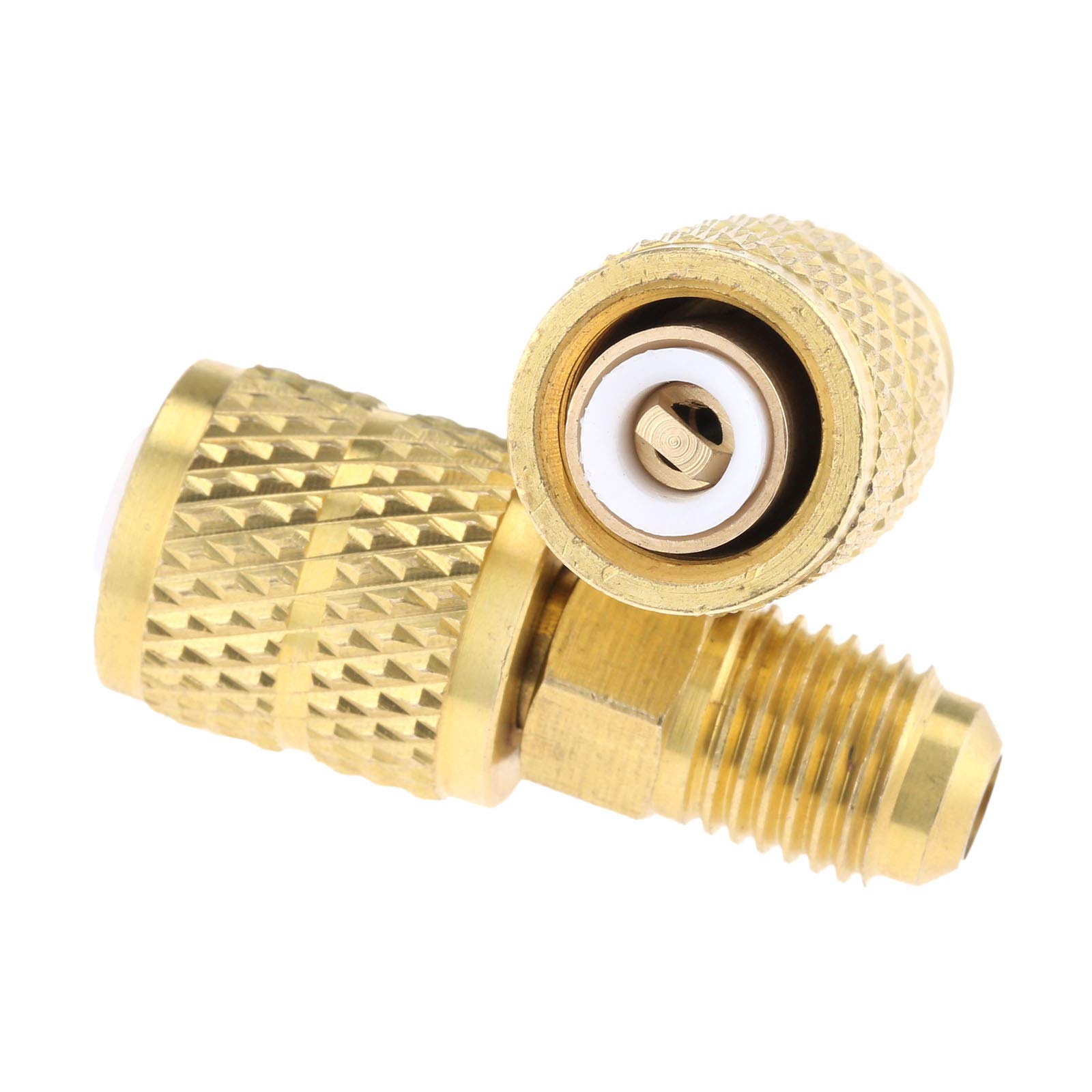 Buy gohantee 2 Pcs R410A Female SAE Adapter Mini Split Adapter, 1/4 SAE ...