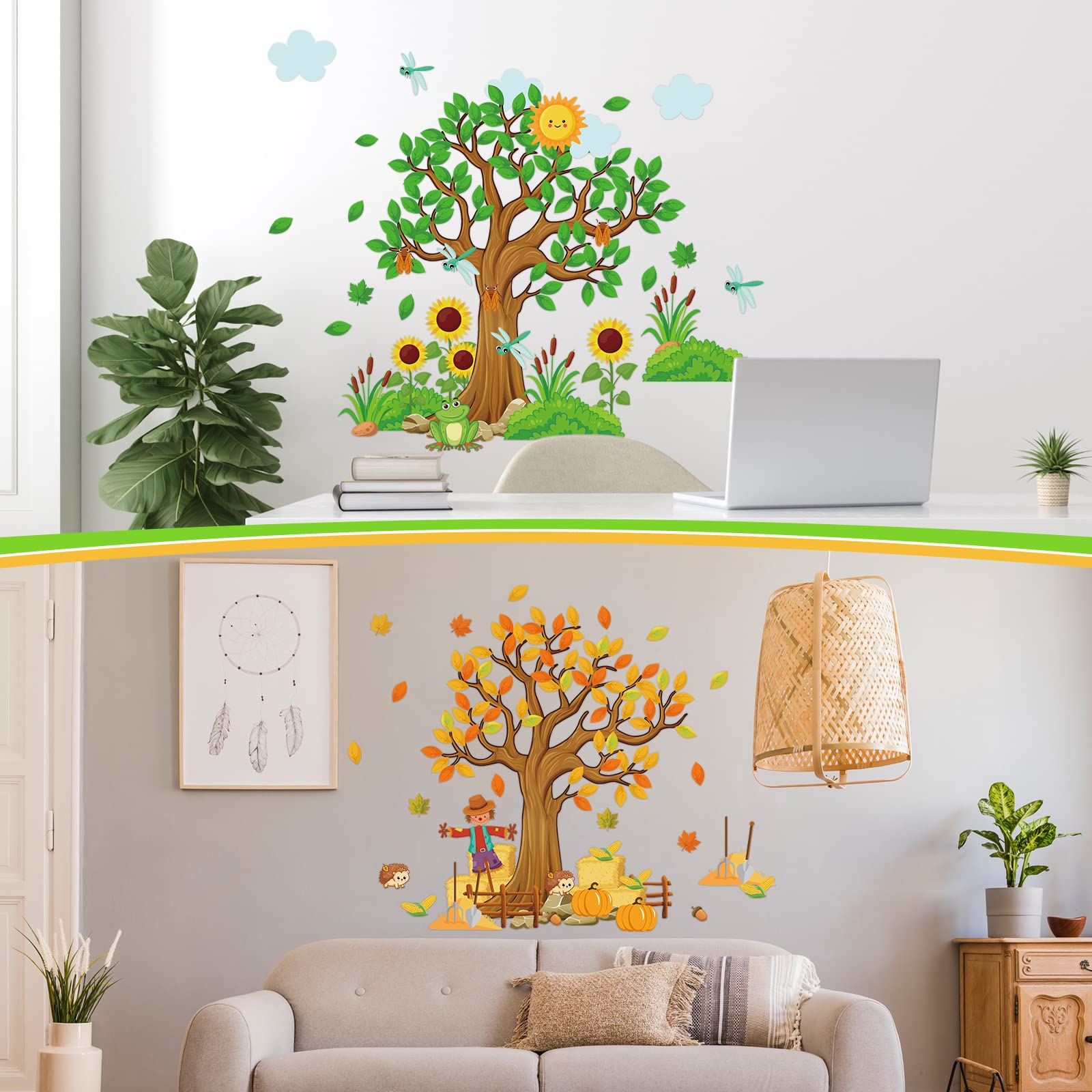 Snapklik.com : Teling 239 Pcs Season Tree Classroom Bulletin Board ...