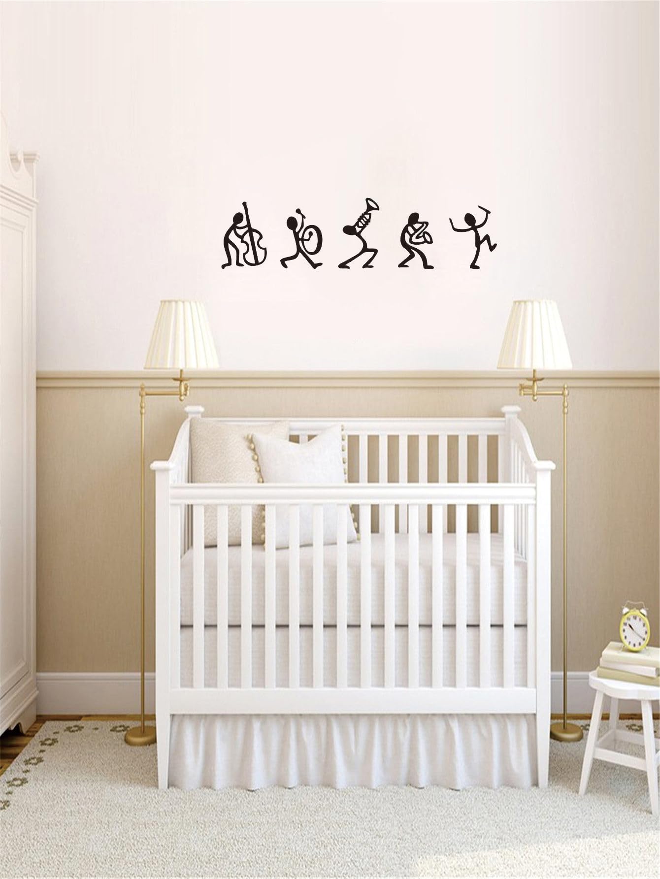 Cartoon Musician Decor Jazz Band Wall Decals - Set Of 6 Cartoon Music ...