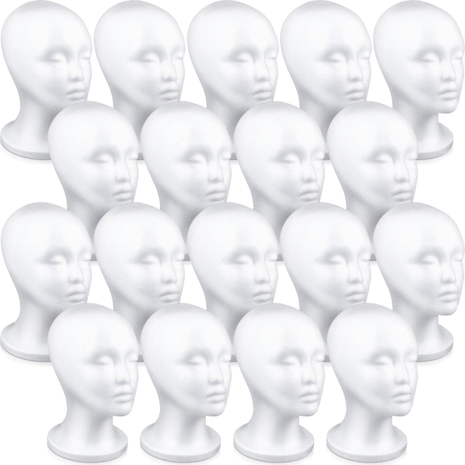 Amazon.com : Thyle 20 Pcs Foam Wig Head Female Mannequin Hairpieces ...