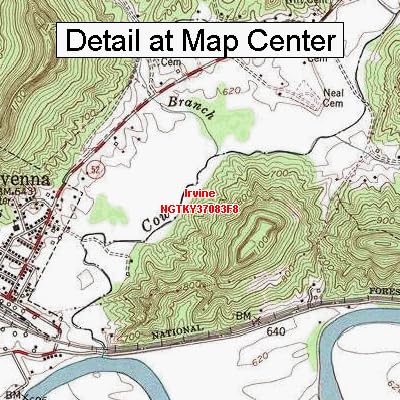 Amazon.com : USGS Topographic Quadrangle Map - Irvine, Kentucky (Folded ...