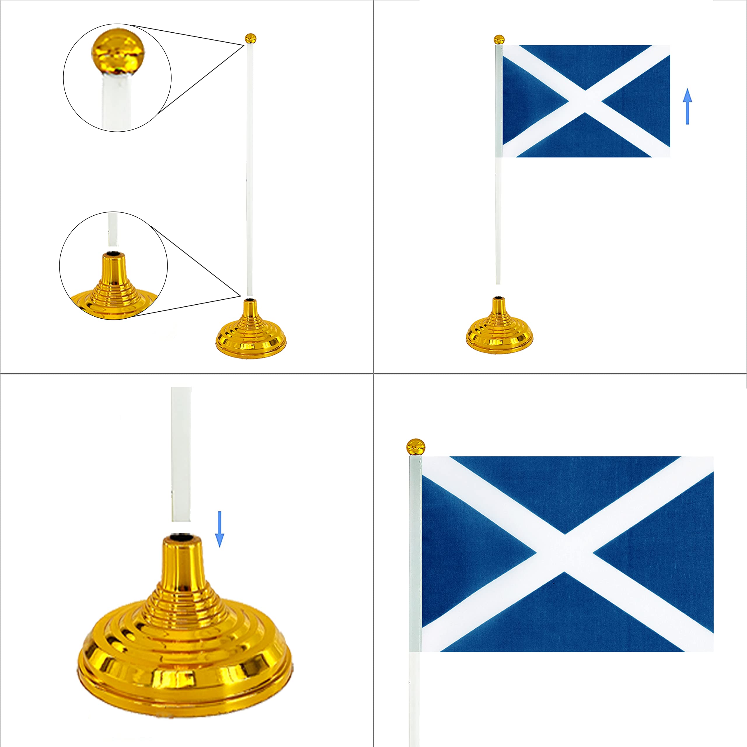 Snapklik.com : WXTWK 12 Pack Scotland Flag Scot Desk Flag Small Mini ...