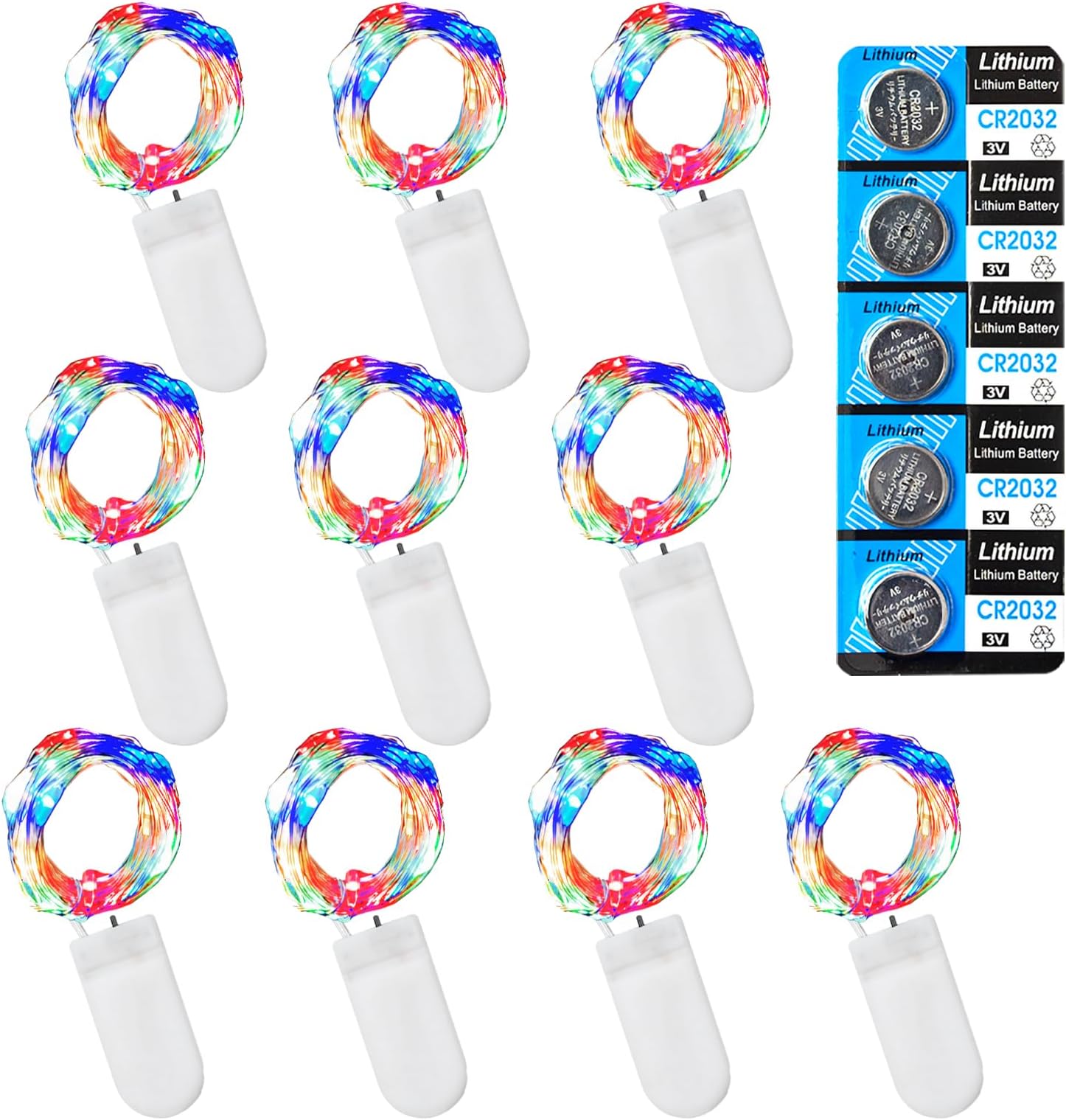 Amazon.com: Etinga 10 Pack Fairy Lights Battery Operated String Lights ...