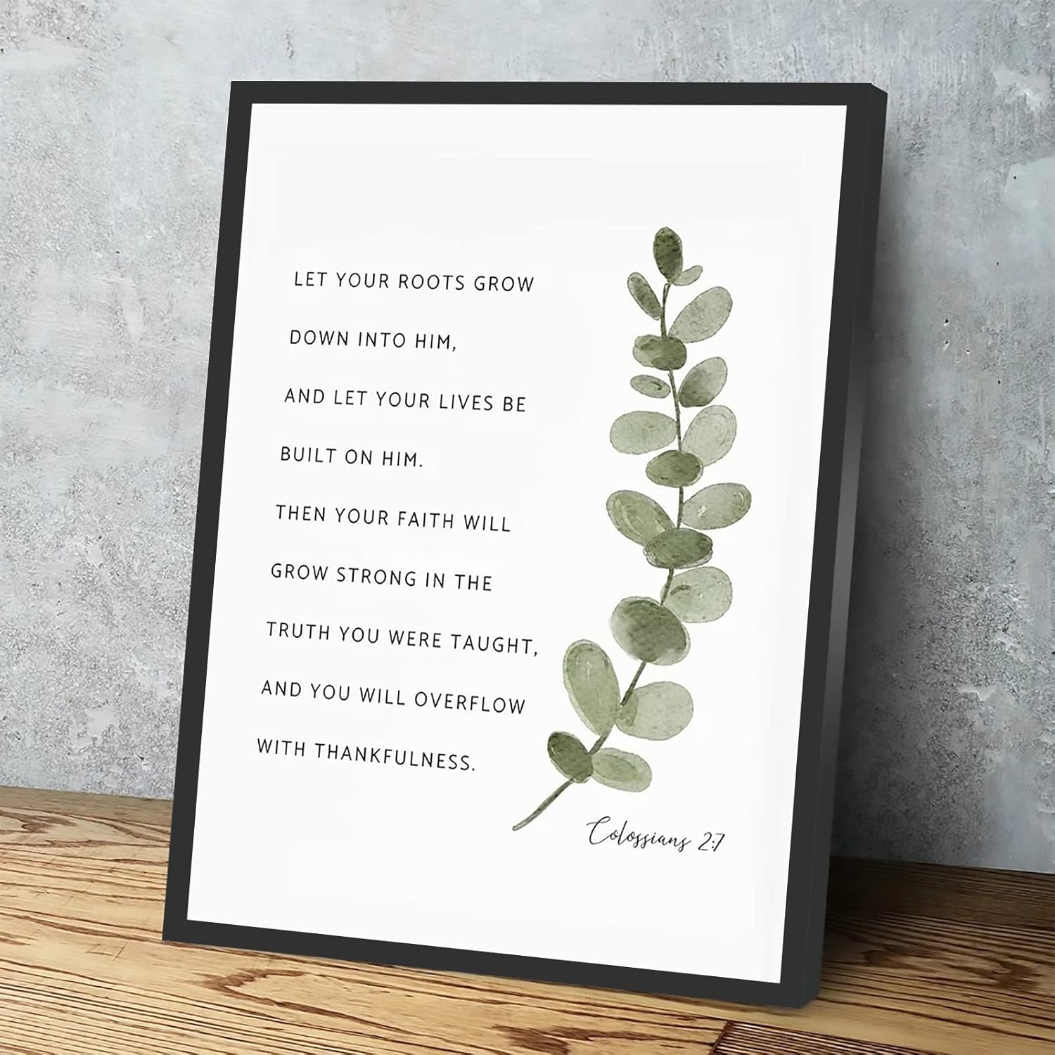 Amazon.com: Art Work For Home Walls,Colossians 2:7 Let Your Roots Grow ...