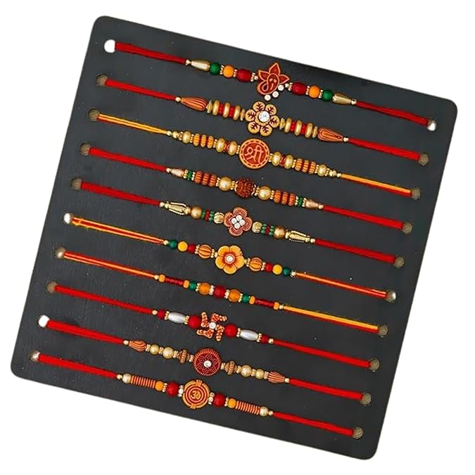 Buy Multicolor Combo of 10 Dora Rakhi Set for Men with Roli Chawal ...