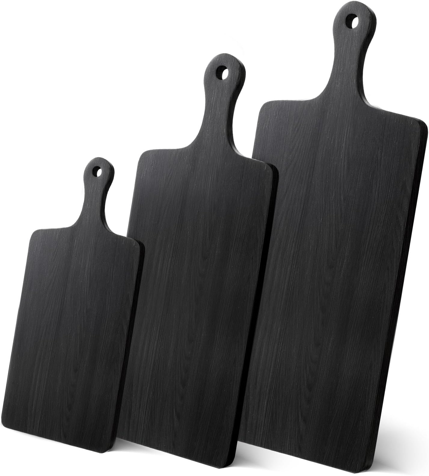 Amazon.com: Geetery 3 Pack Black Small Bamboo Cutting Boards with ...