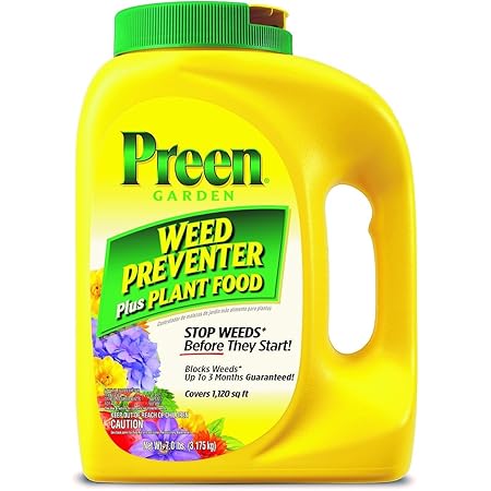 Amazon.com: Preen 2164162 Plus Plant Food Garden Weed Preventer, 16 lb ...