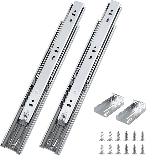 Probrico 1 Pair 22 Inch Rear/Side Mount Drawer Slides with Rear ...