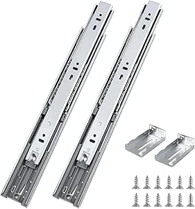 Probrico 5 Pairs 18 Inch Rear/Side Mount Drawer Slides with Rear ...