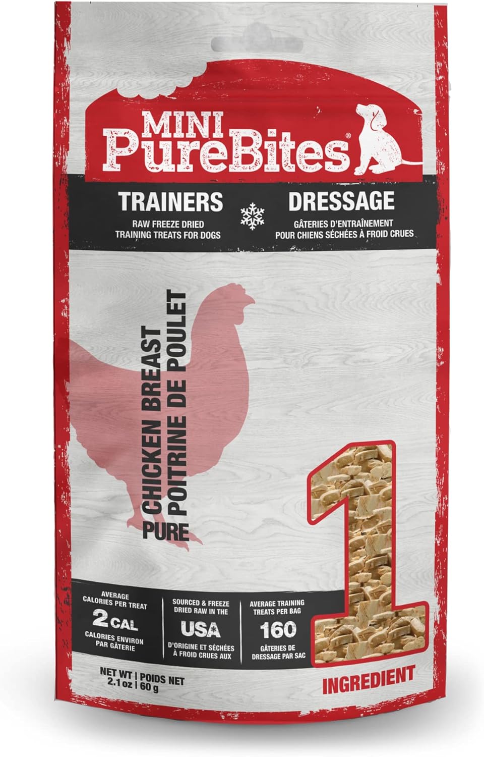 Mini-PureBites Trainers RAW Freeze Dried Chicken Breast Dog Training ...