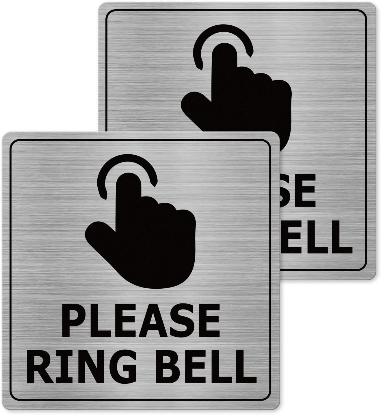 Amazon.com : YIKIADA Please Ring Bell Signs 6 × 6 Inches Aluminum Self ...