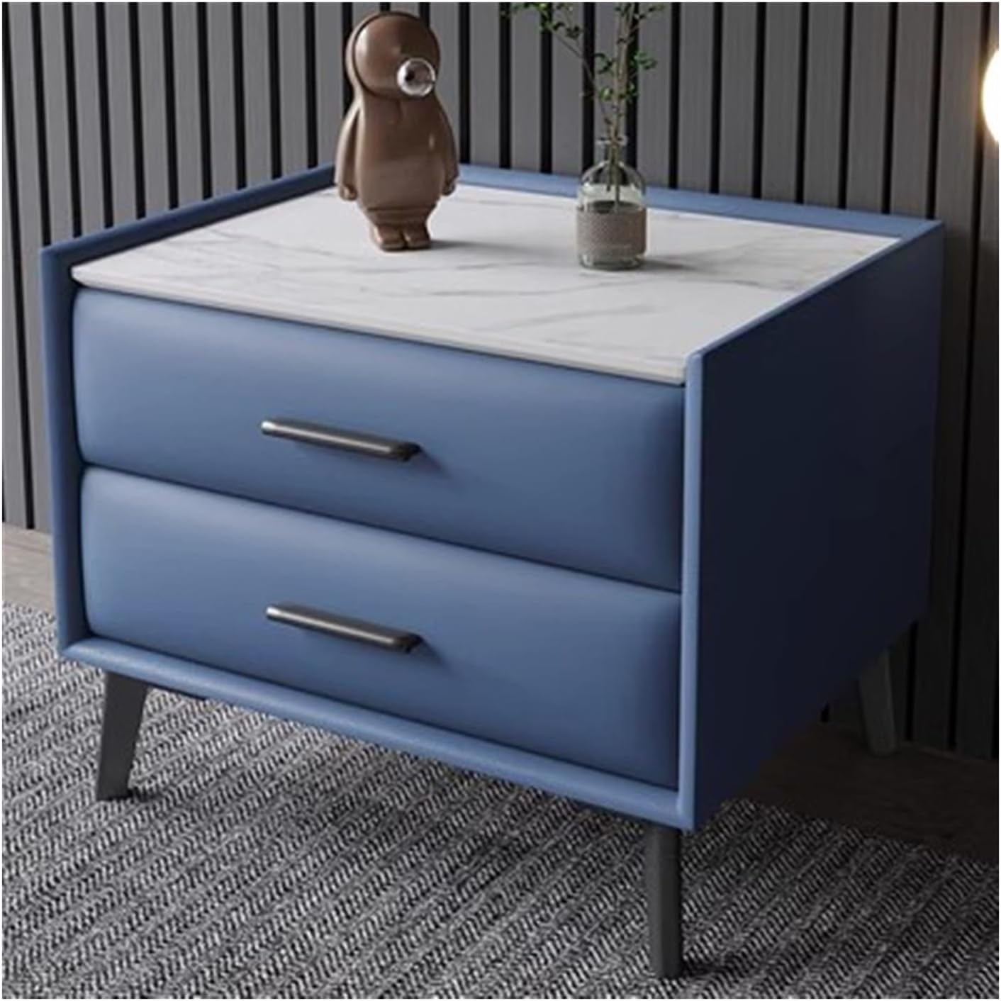 Amazon.com: WAOCEO Drawer Dresser Nightstand Bedroom Bedside Table ...