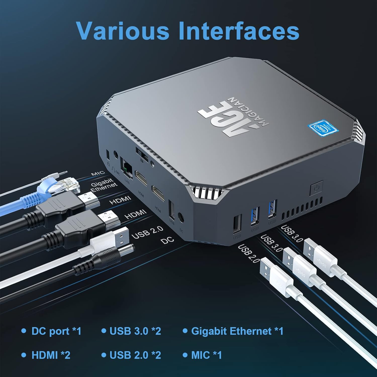 Buy ACEMAGICIAN Mini PC, Intel N5095(up to 2.9GHz) Mini Desktop ...