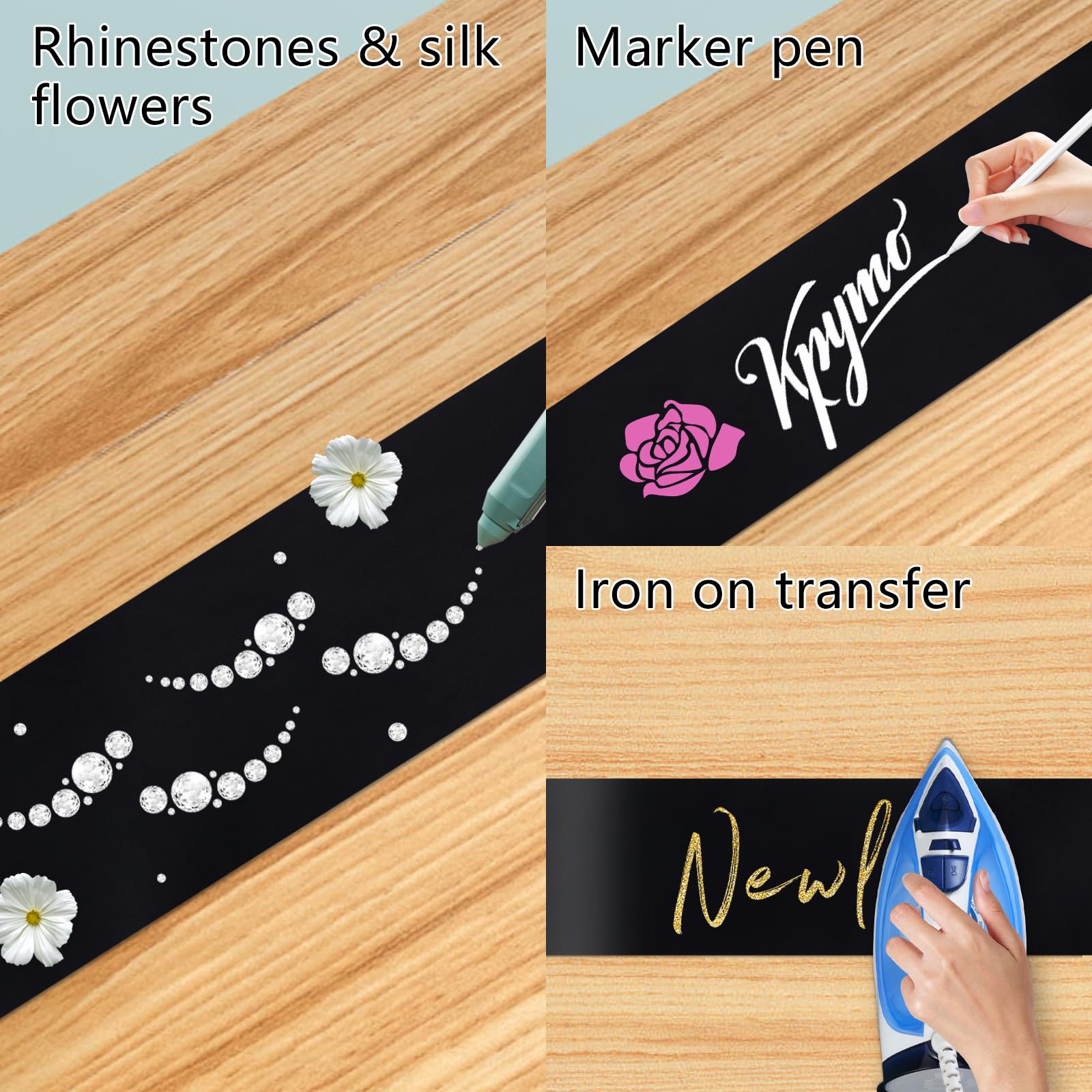 Snapklik.com : 16Pcs Satin Blank Sash Black Sashes For Pageants Senior ...