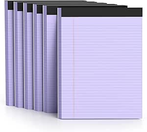 Amazon.com : AILZFEI 300 Sheets Purple Legal Pads 8.5 x 11 College ...