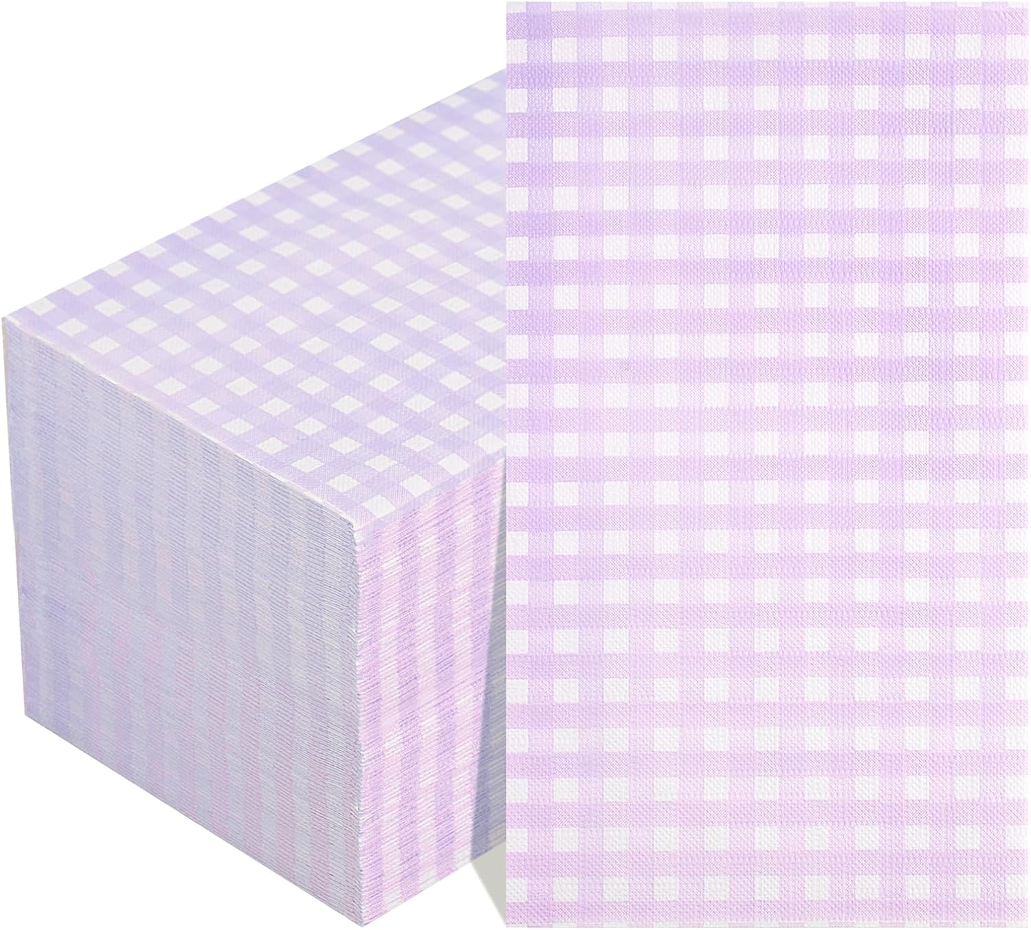 Amazon.com: WDF 150Pack Purple Checkered Napkins - 3 Ply Disposable ...