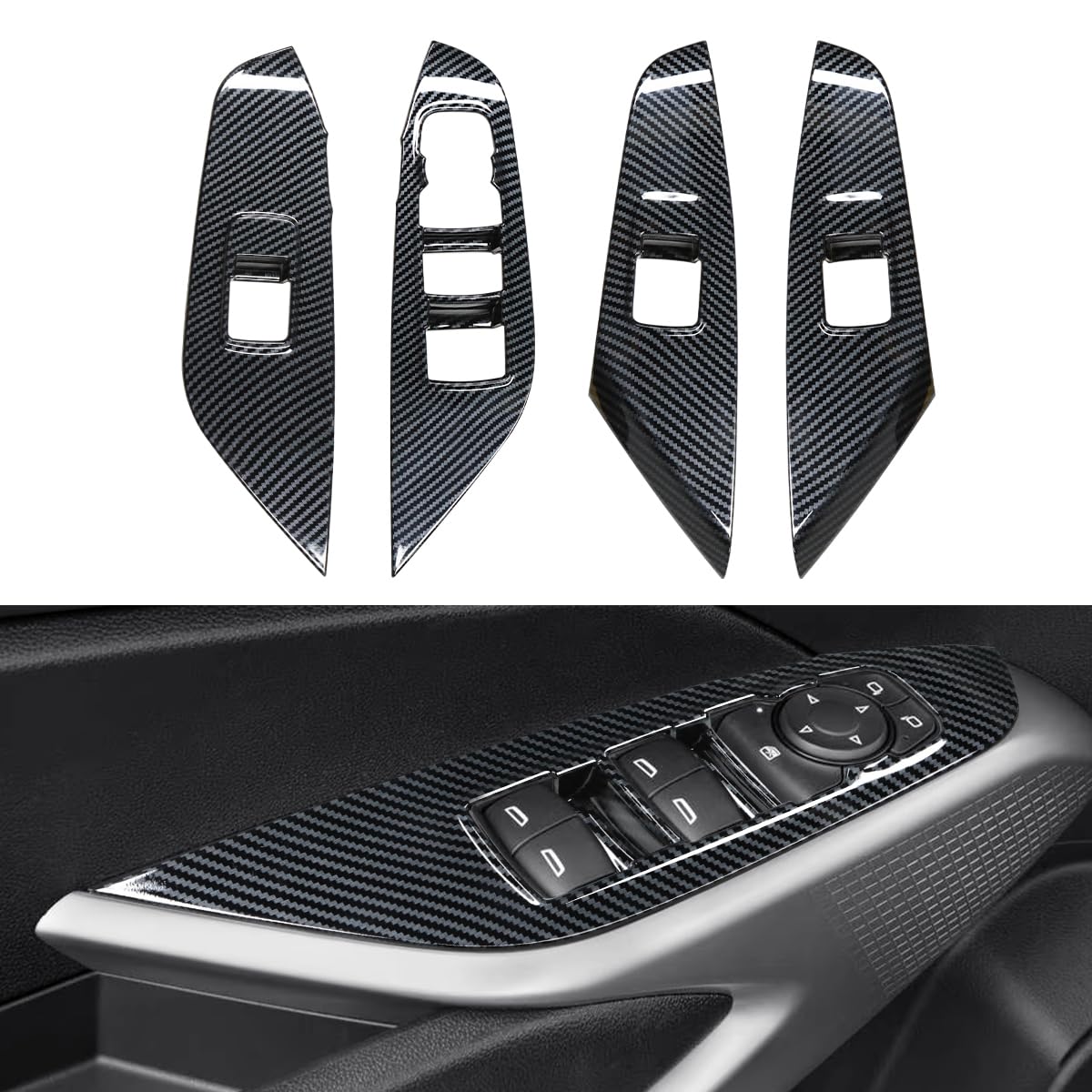 Amazon.com: INTGET 4pcs Window Switch Panel Covers for 2024 2025 Chevy ...