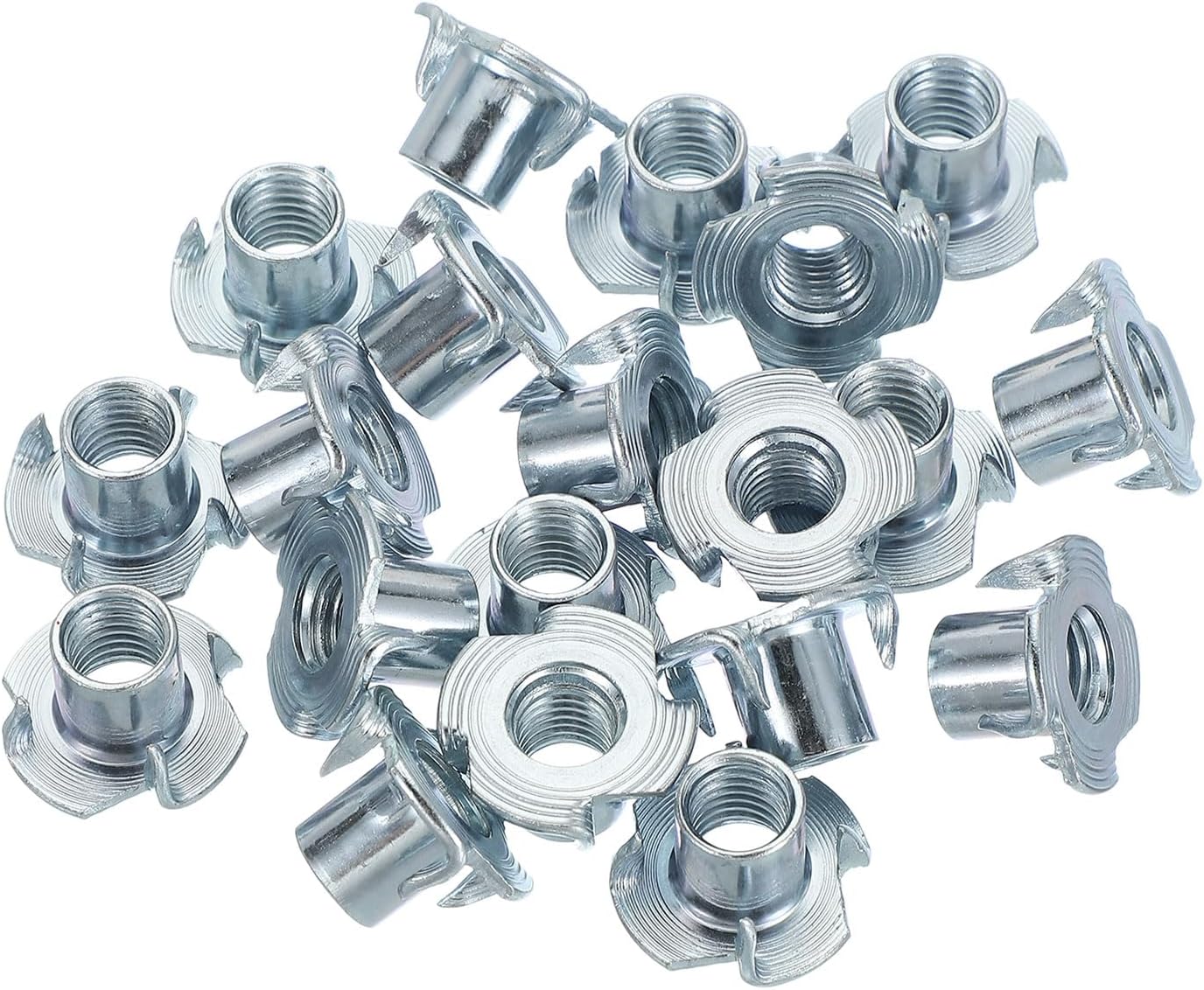 Amazon.com: PATIKIL M10 T-Nuts, 20 Pcs Zinc Plated Steel 4-Pronged Tee ...
