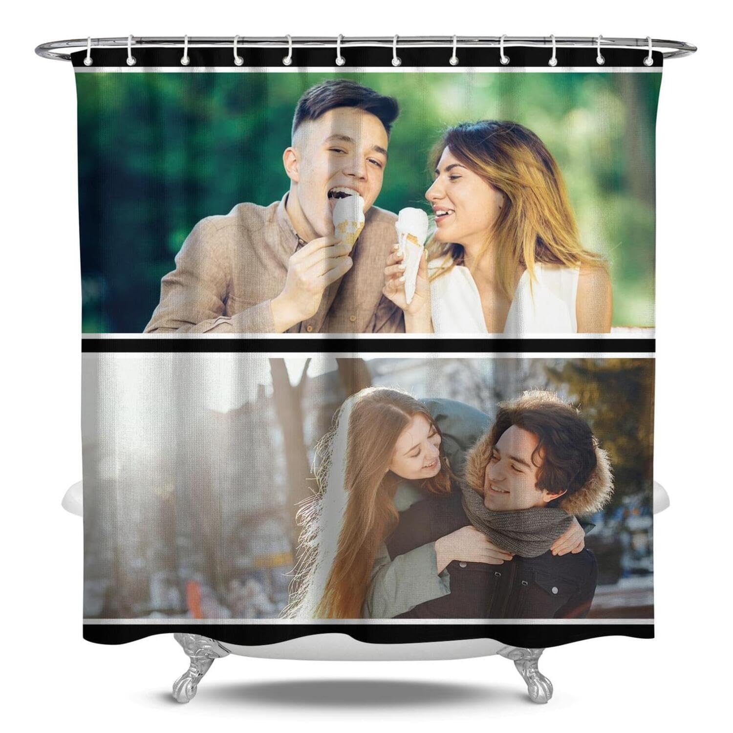 Amazon.com: Ghroiep Personalized Shower Curtain Set Custom Photo Shower ...