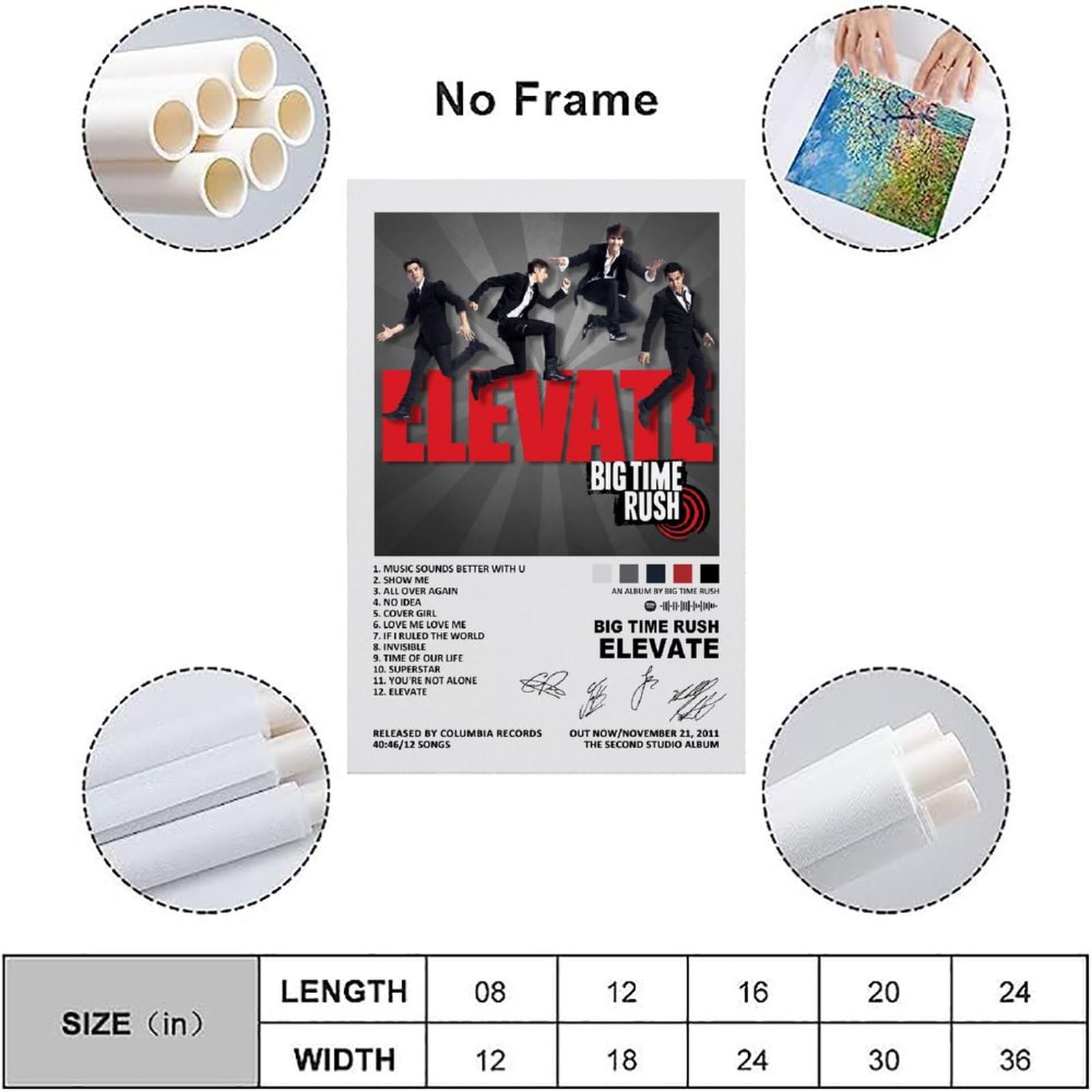 Snapklik.com : ShenMou Big Time Rush Elevate Music Album Canvas Art ...