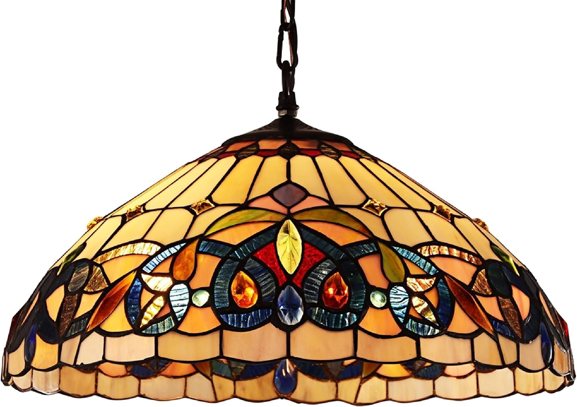 Chloe Lighting CH33353VR21-DC3 Serenity Tiffany-Style Victorian 3-Light ...