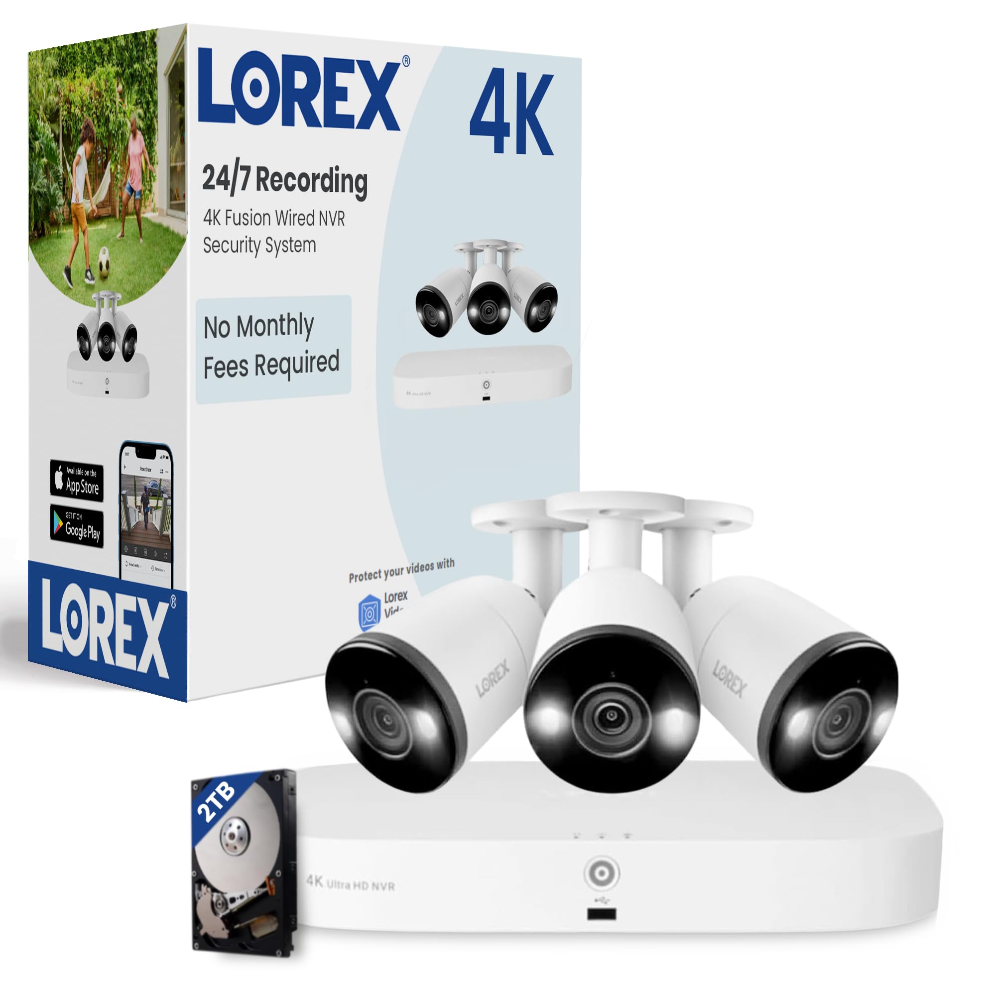 Lorex 16-Channel (8 Wired and 8 Fusion) Fusion 4K Security Camera 2TB ...