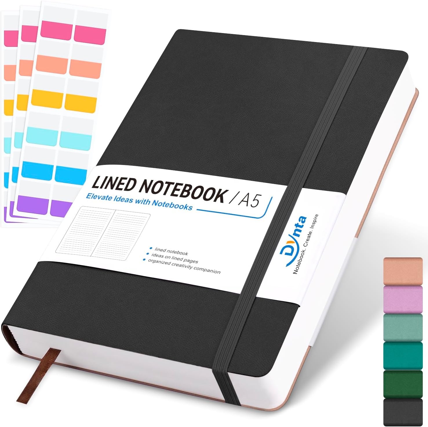 Amazon.com : Dynta A5 Lined Journal Notebook, 1Pack Journal for Writing ...