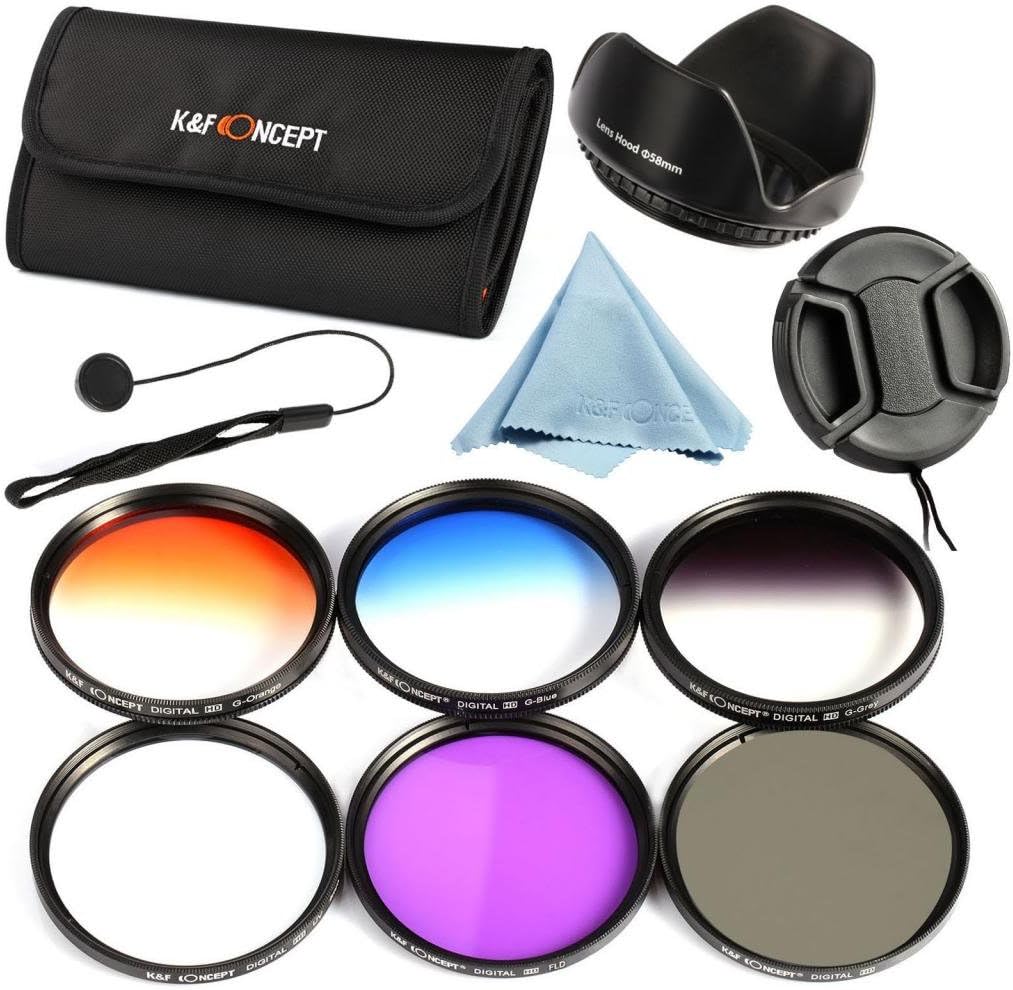 Amazon.com : 72mm Filter, K&F Concept 72mm Slim Lens Filter Set (Slim ...