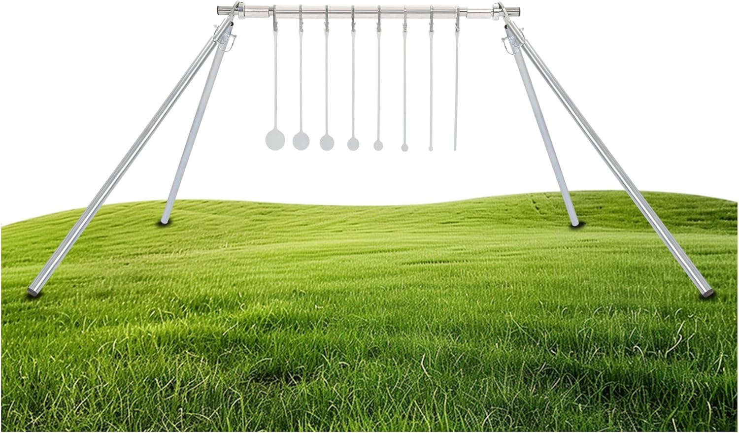 Amazon.com : KUAFU NP550 Steel 8 Spinning Targets & Targets Stand Kit ...