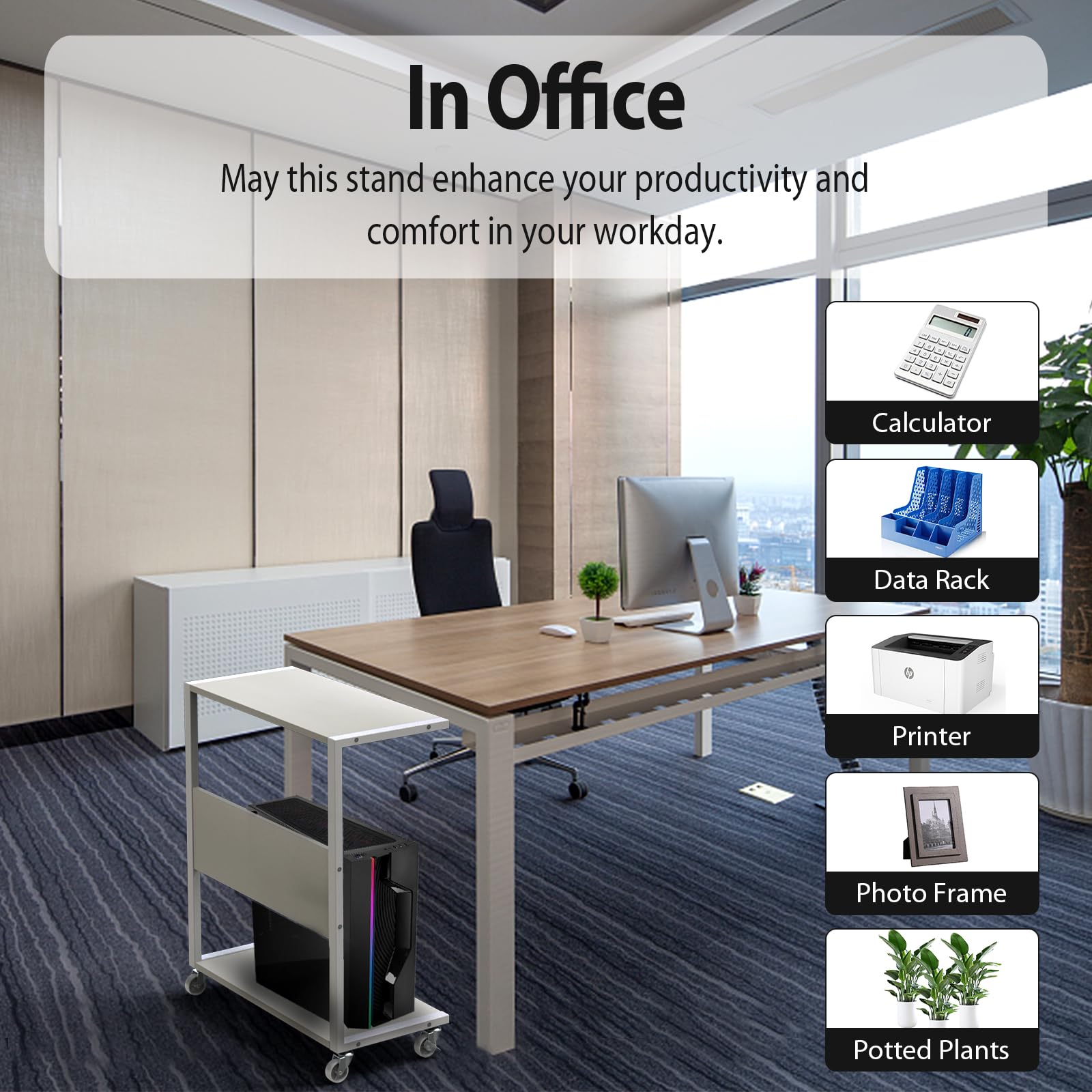 Snapklik.com : Computer Tower Stand, 2-Tier Extra Larger Gaming Full ...