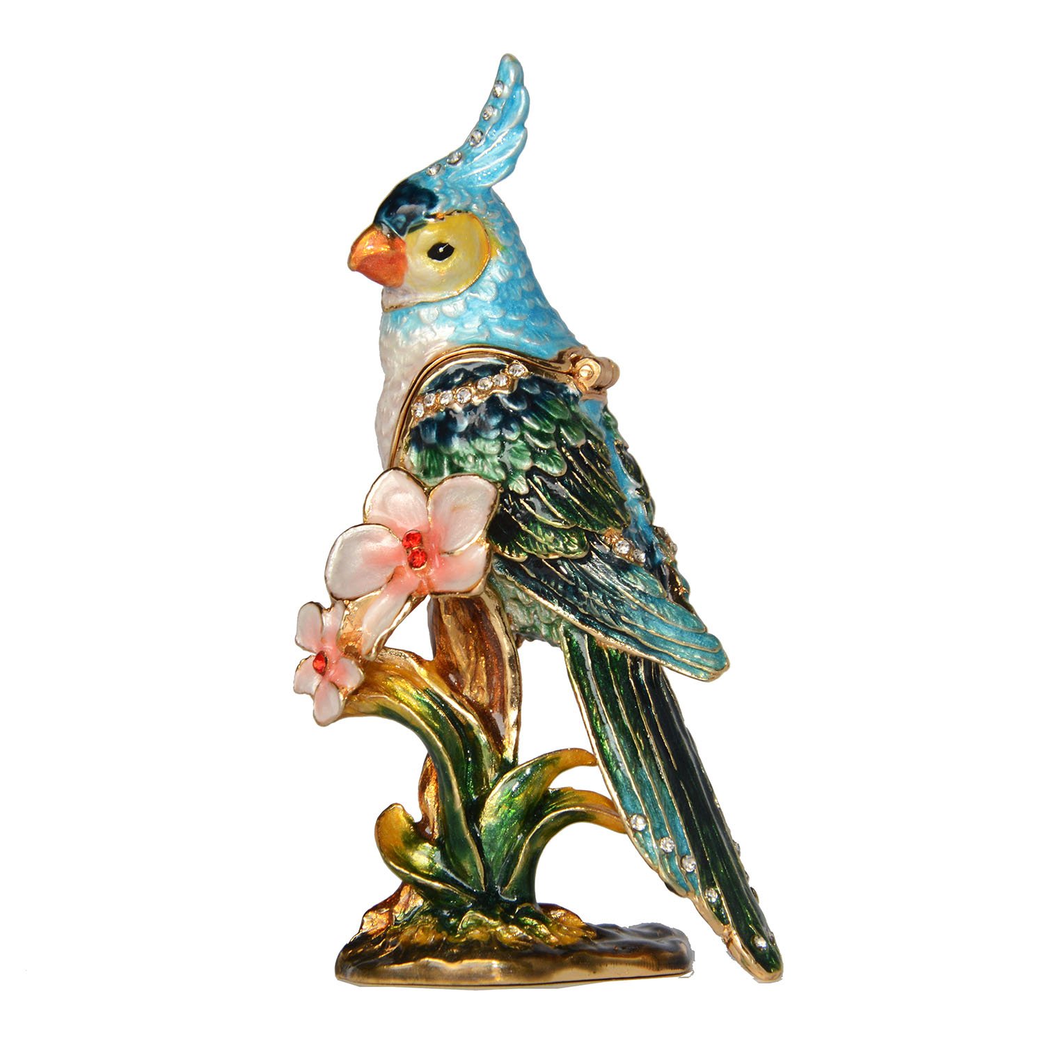 Amazon.com: MIXDOM Cockatiel Parrot Trinket Box Jewelry Box Hand ...