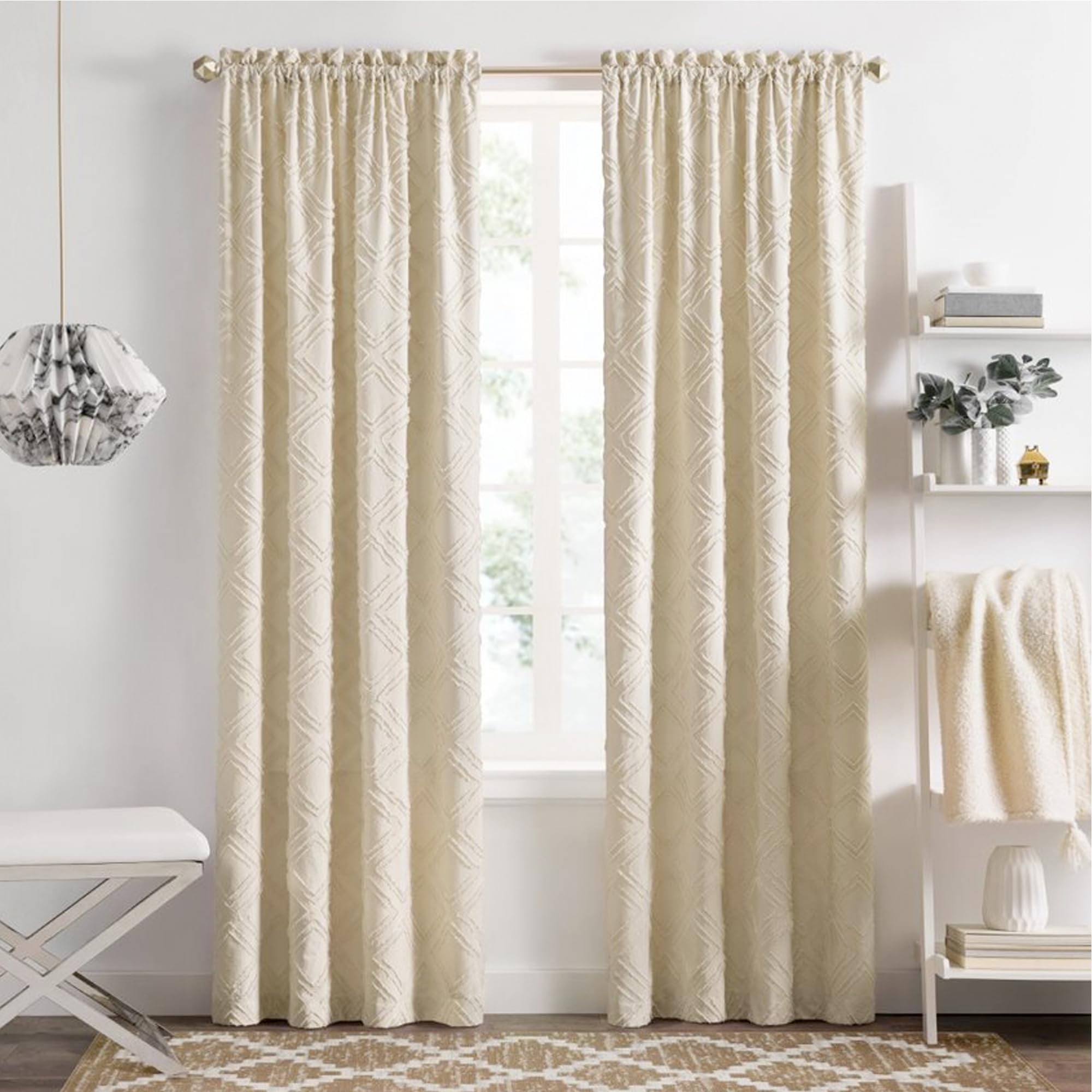 Amazon.com: Blake Rod Pocket Window Curtain Panel - 42 Inch Width, 63 ...