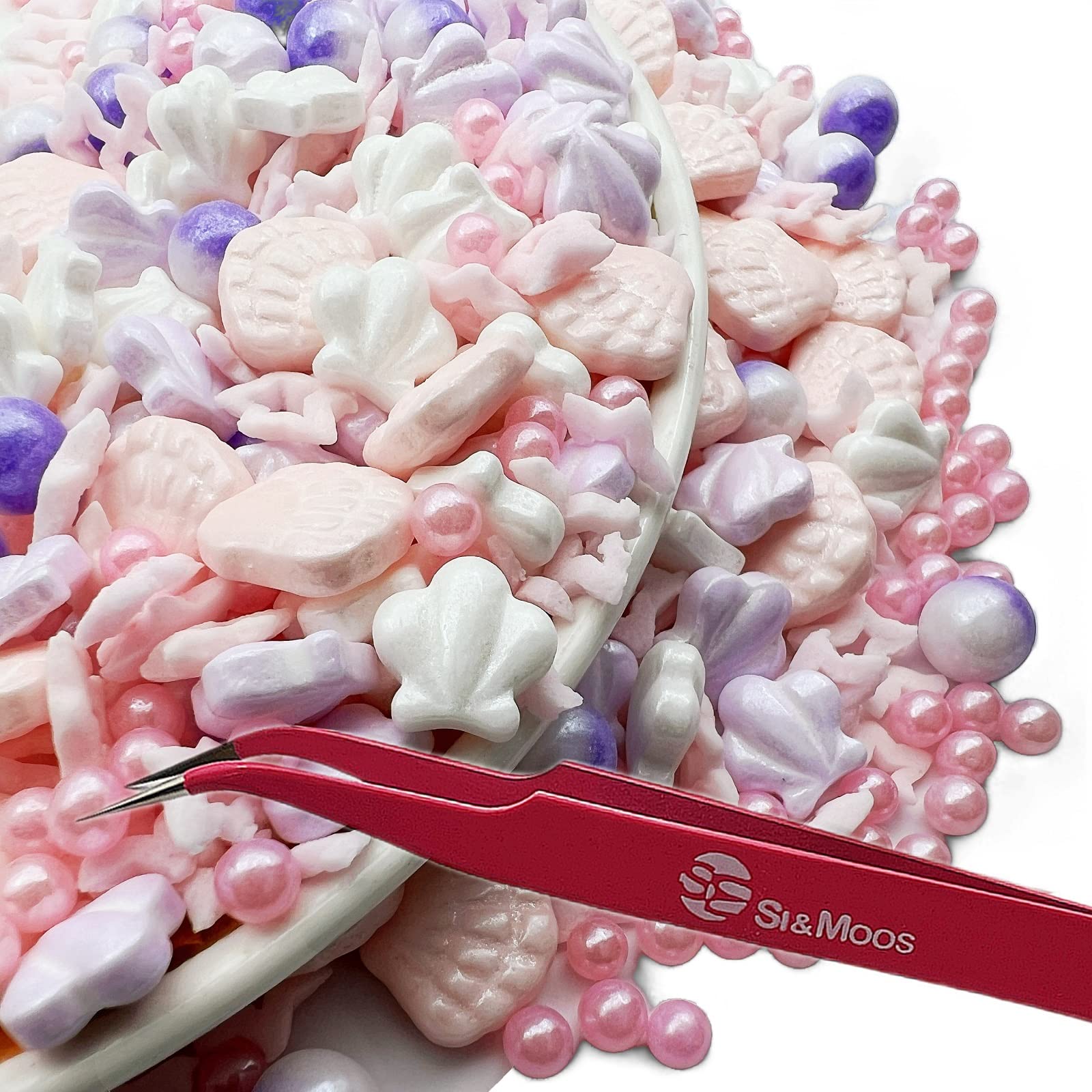 Amazon.com: SE Si&Moos Edible Sea Shells Sprinkles for Cake Decorating ...