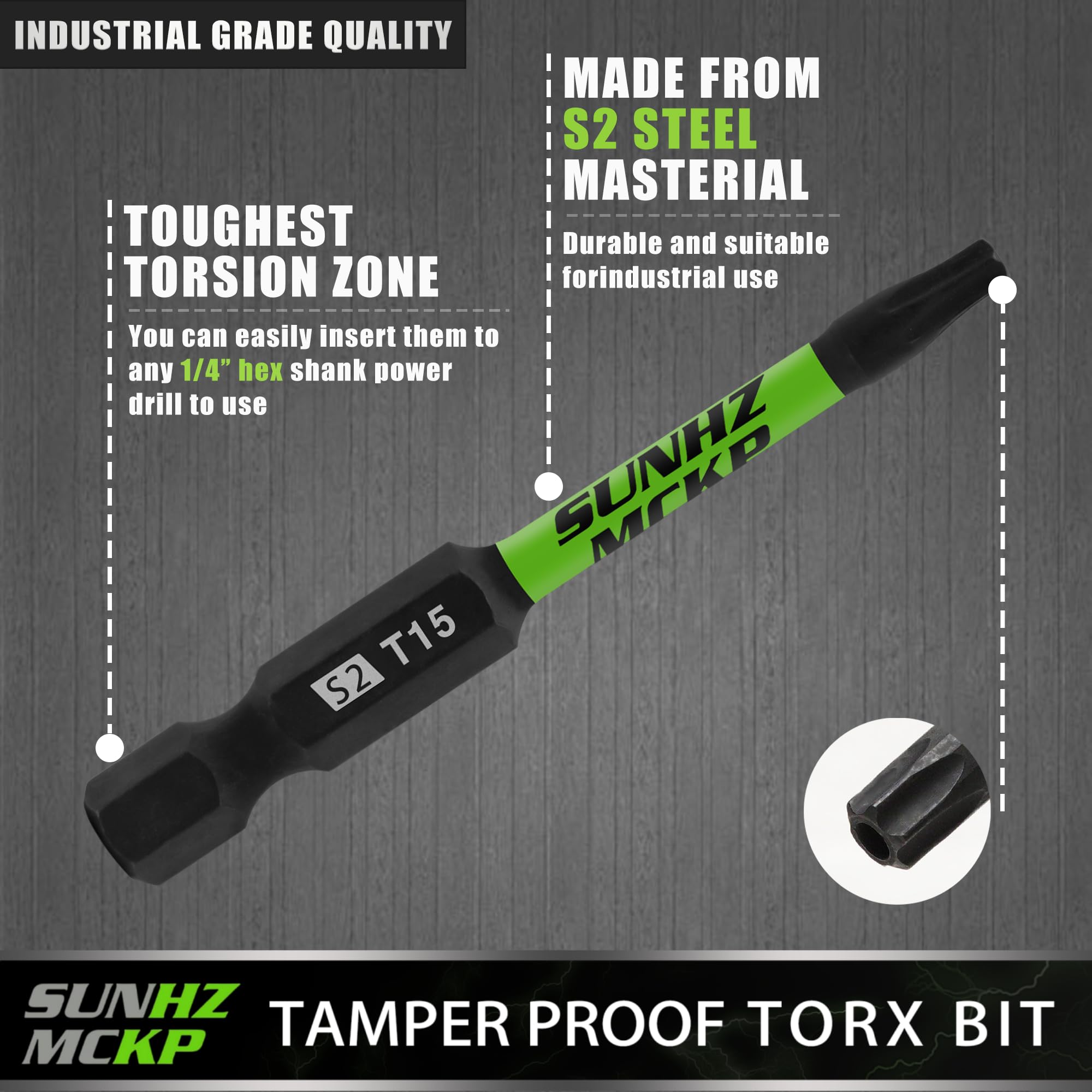 Snapklik.com : SUNHZMCKP T15 Impact Torx Bits Set, 30 Pack Security ...