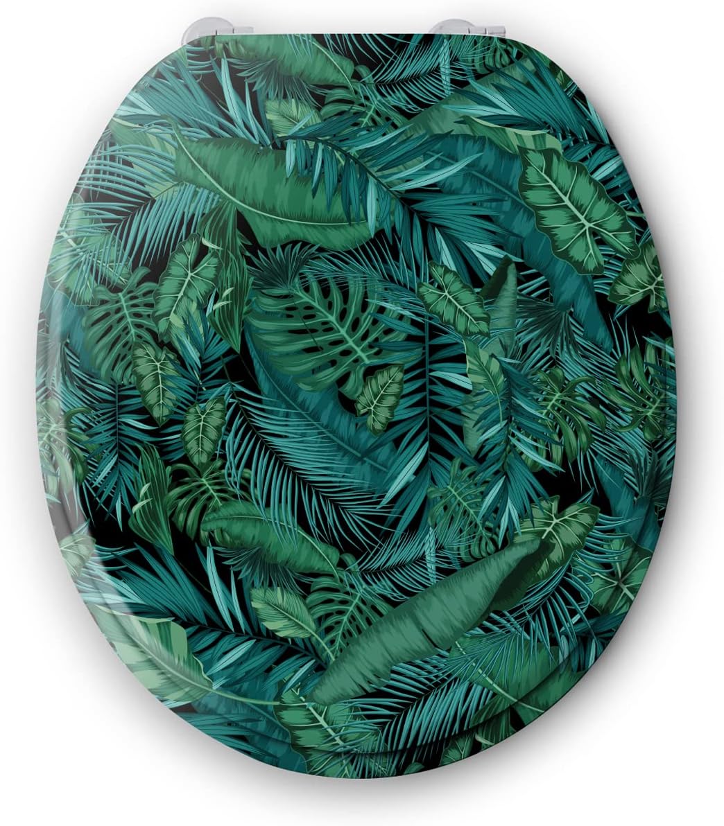 BENKI - Lunette De Toilette Tropical - Abattant WC Avec Frein De Chute ...