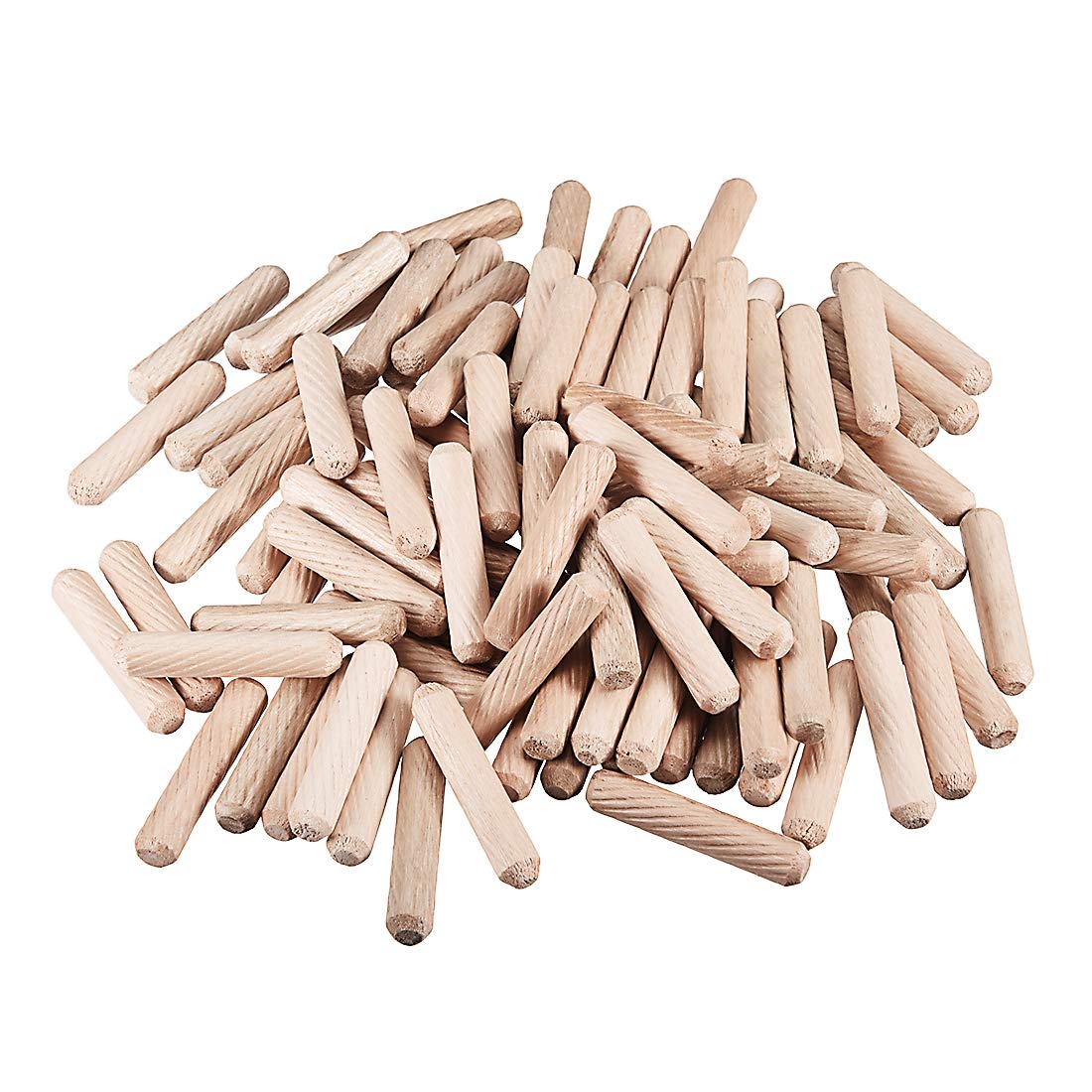 Buy uxcell 0.31"x1.57"(8x40mm) Wooden Dowel Pin Wood Kiln Dried Fluted ...
