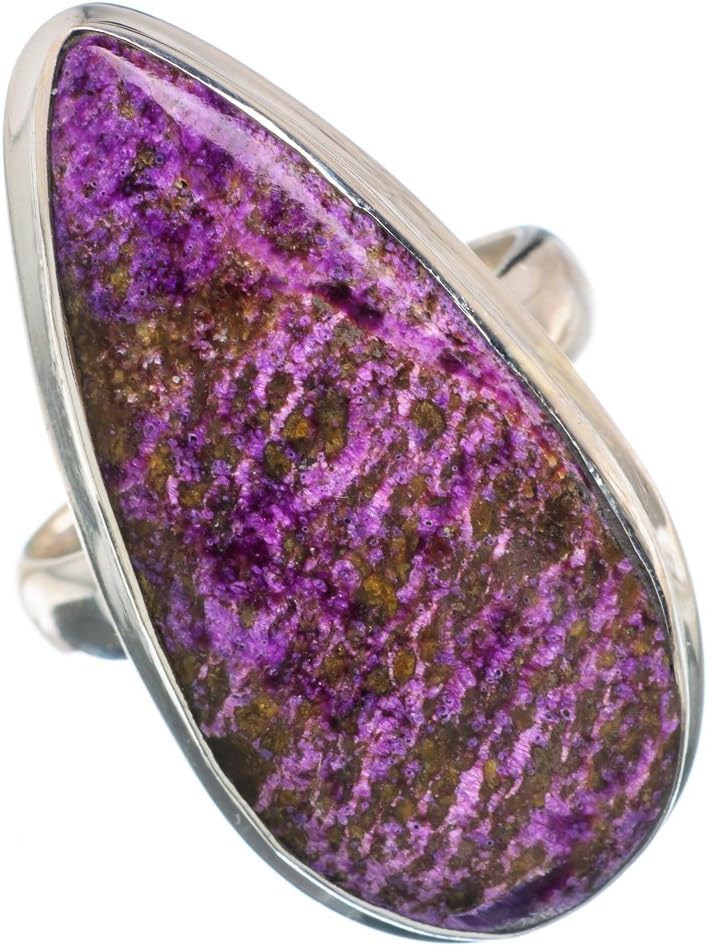 Amazon.com: Large Sugilite Ring Size 7.5 (925 Sterling Silver ...